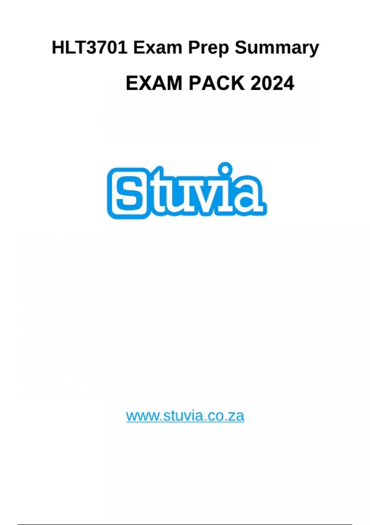 HLT3701 EXAM PACK 2024 LATEST questions and answers and summarized ...