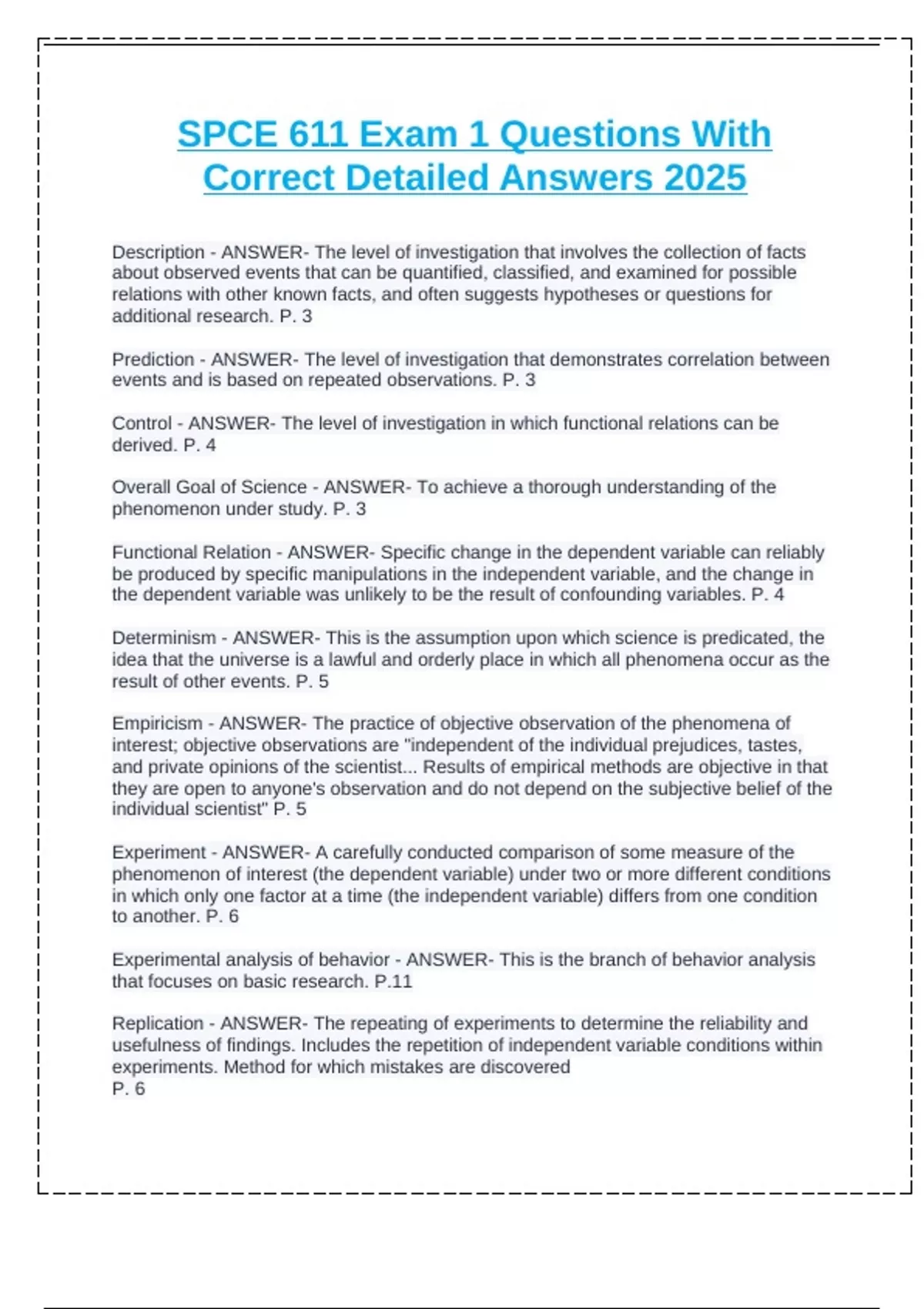 SPCE 611 Exam 1 Questions With Correct Detailed Answers 2025 - CE 611 ...