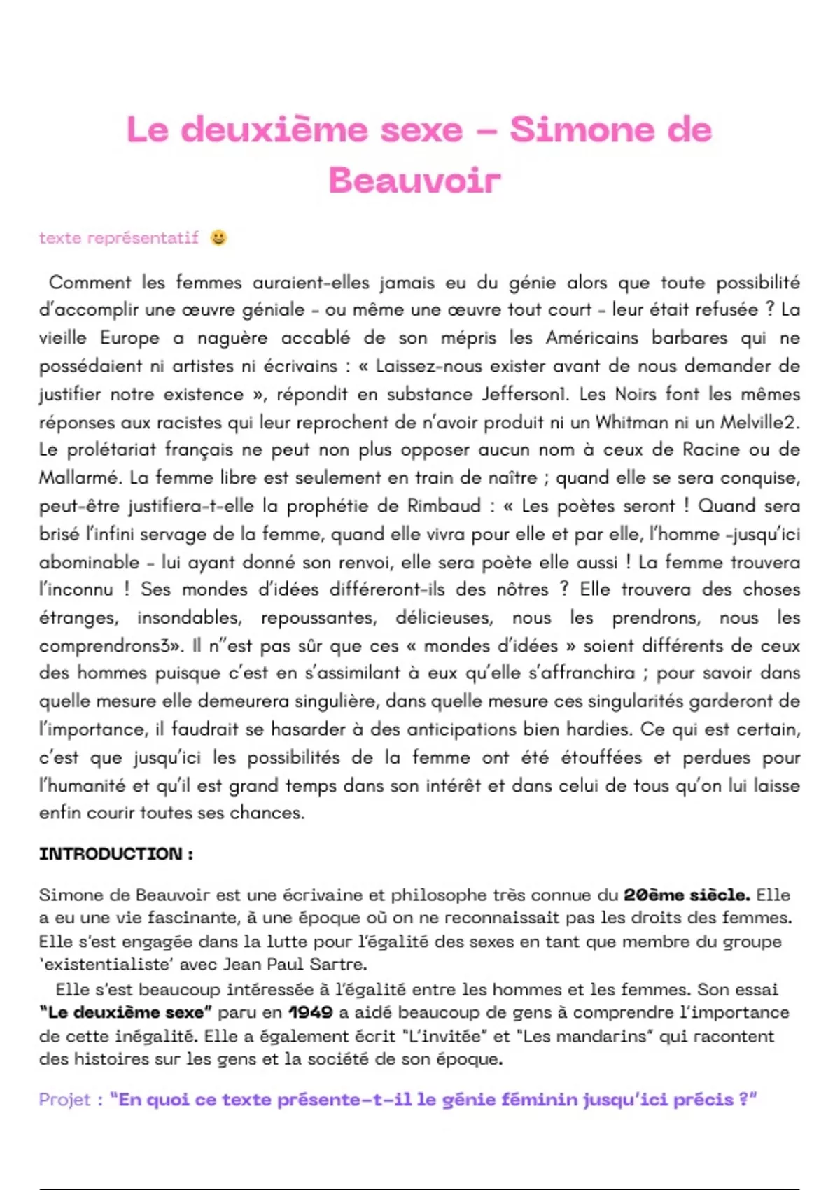 Résumé fiche de révision pour préparer le bac de français - Français ...