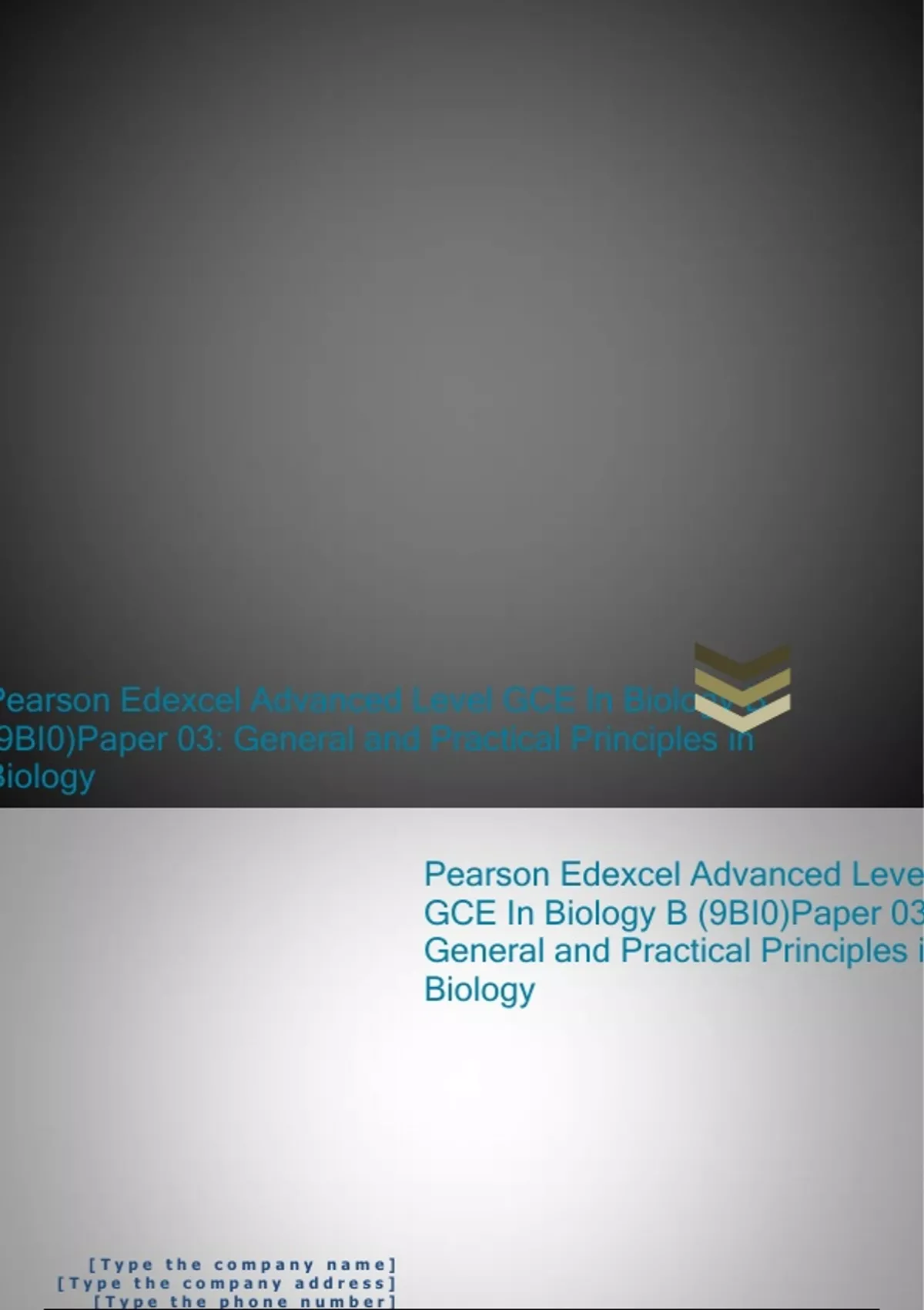 2024 Pearson Edexcel Advanced Level GCE In Biology B (9BI0) Paper 03 ...