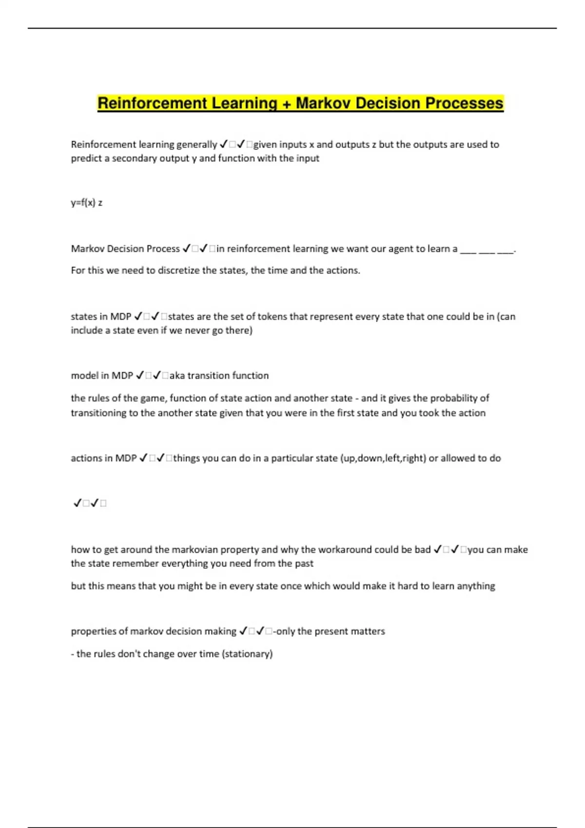 Reinforcement Learning + Markov Decision Processes - Reinforcement ...