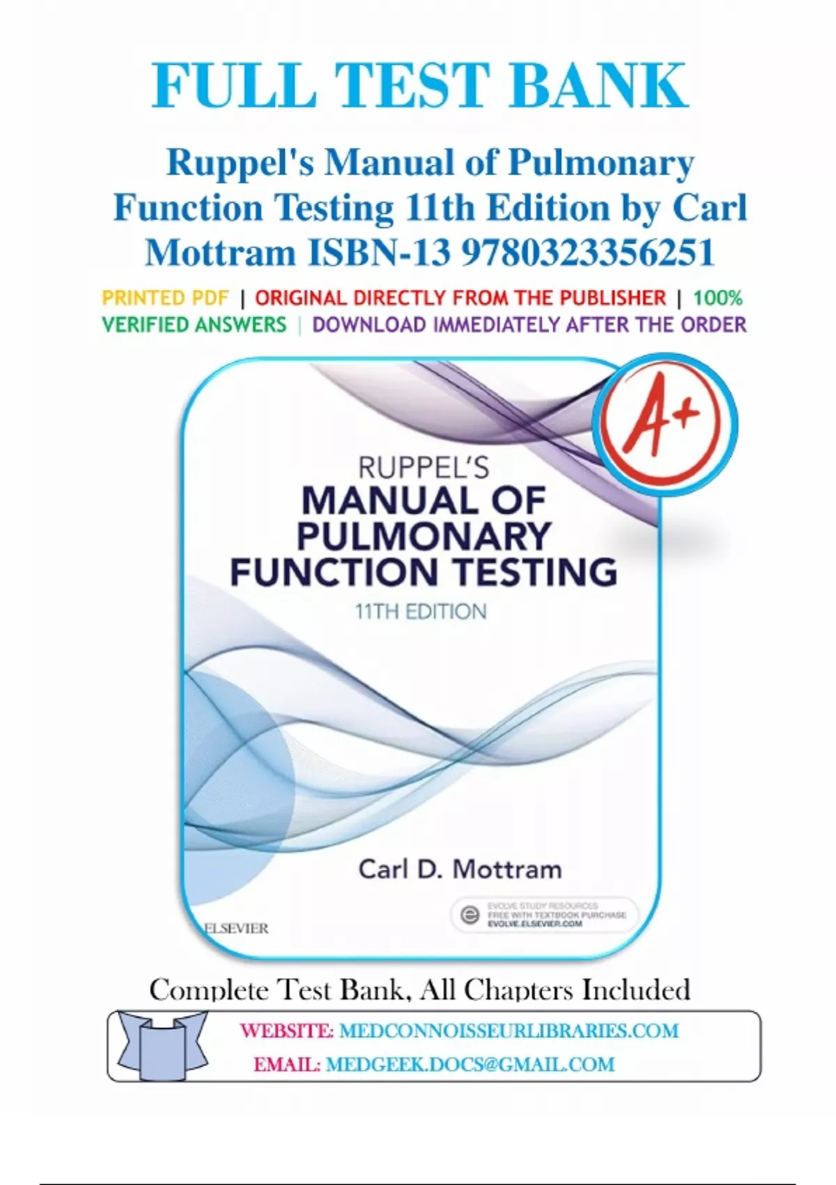 Test Bank for Ruppel's Manual of Pulmonary Function Testing 11th ...
