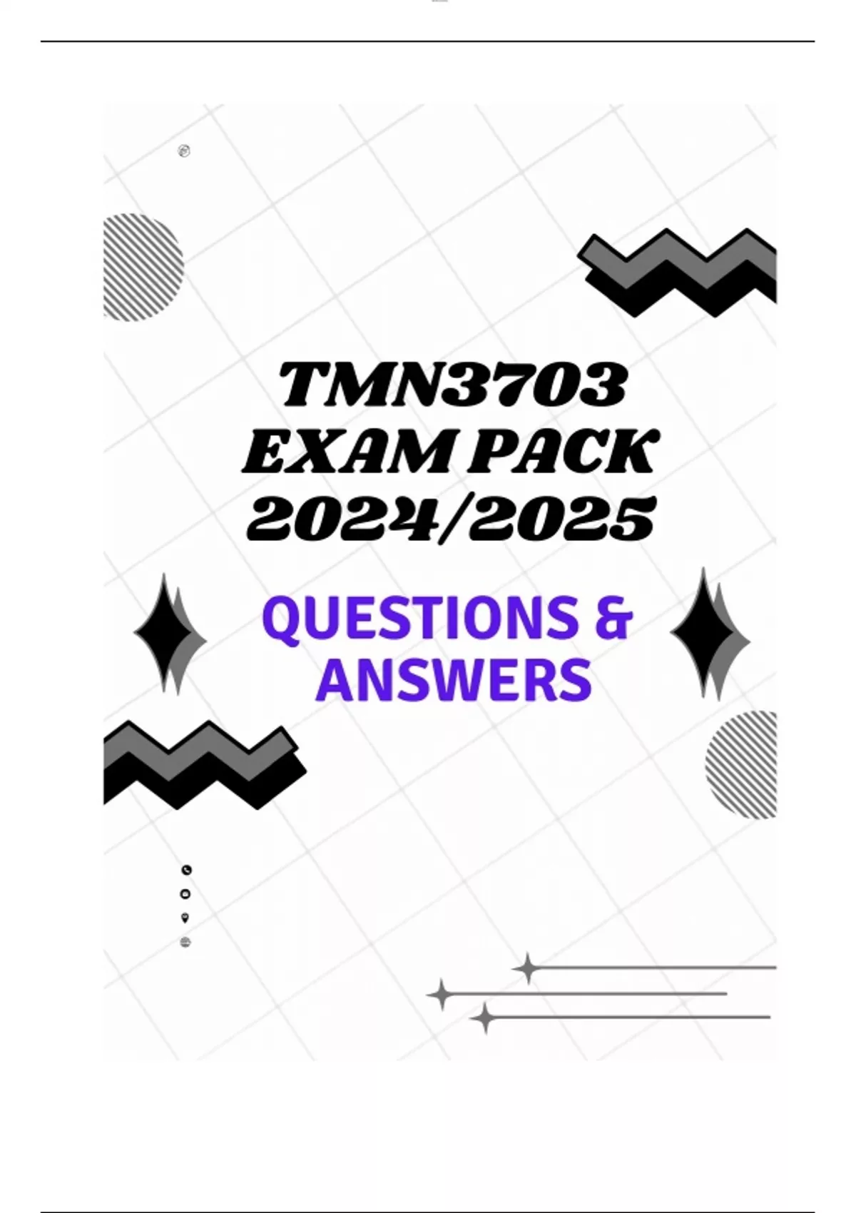 TMN3703 EXAM PACK 2024/2025 (QUESTIONS & ANSWERS) - TMN3703 (TMN3703 ...