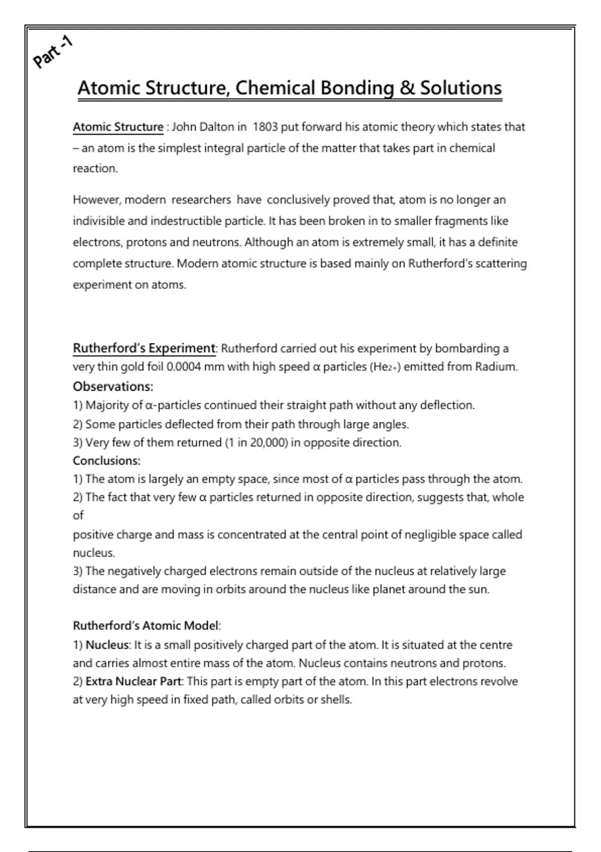 Atomic structure, chamical bonding - Atomic structure - Stuvia US