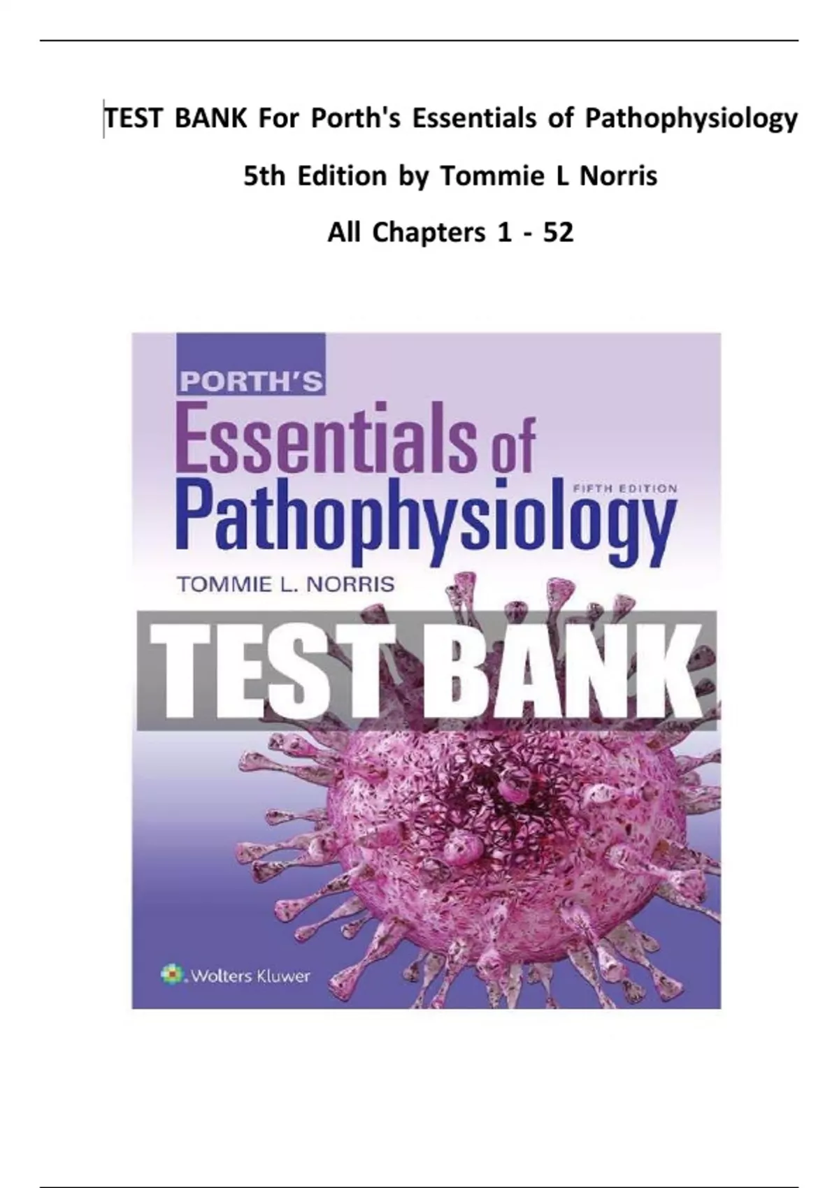 Porth's Essentials of Pathophysiology 5th Edition - Porth\\\'s ...