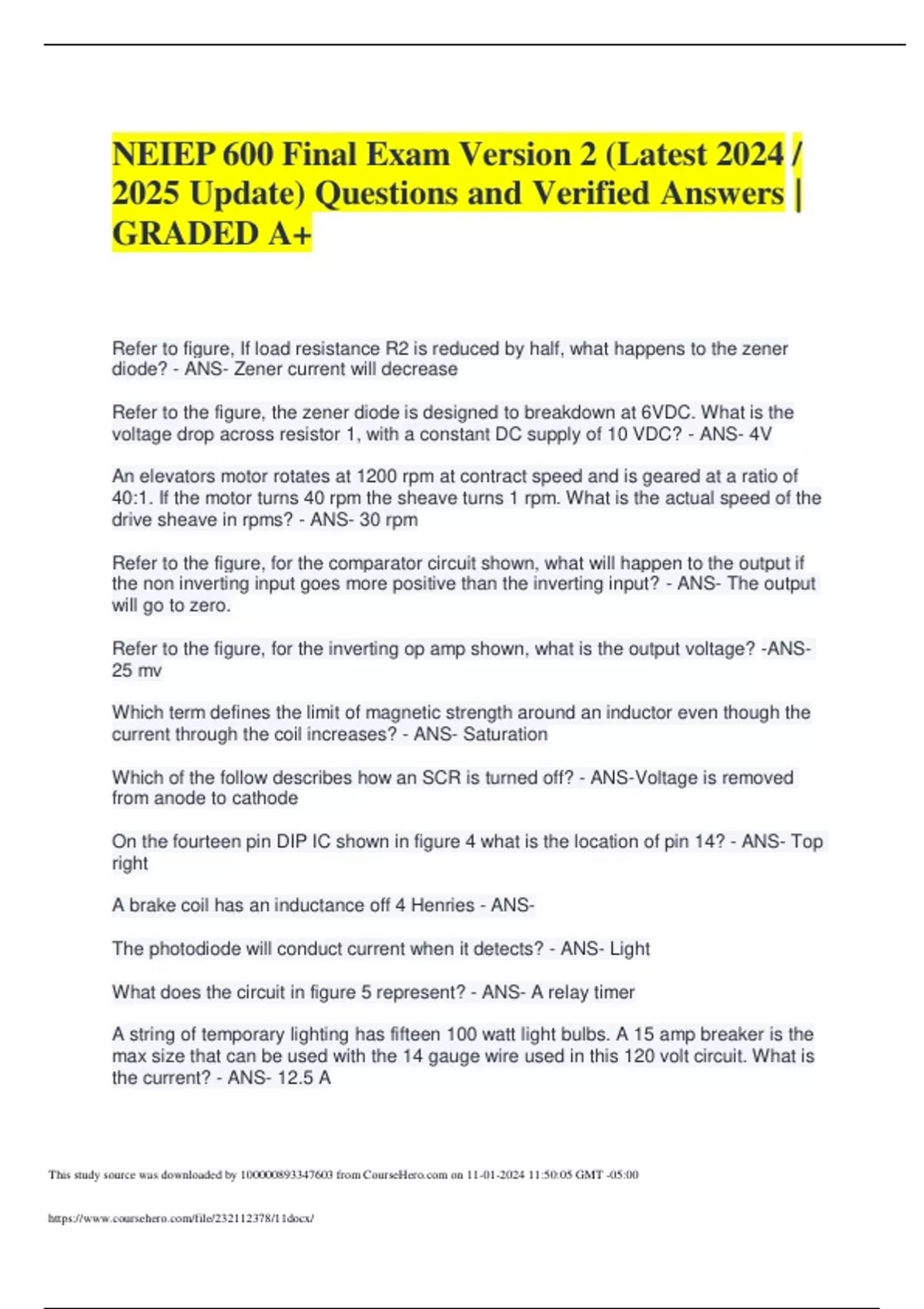 NEIEP 600 Final Exam Version 2 (Latest 2024 / 2025 Update) Questions ...