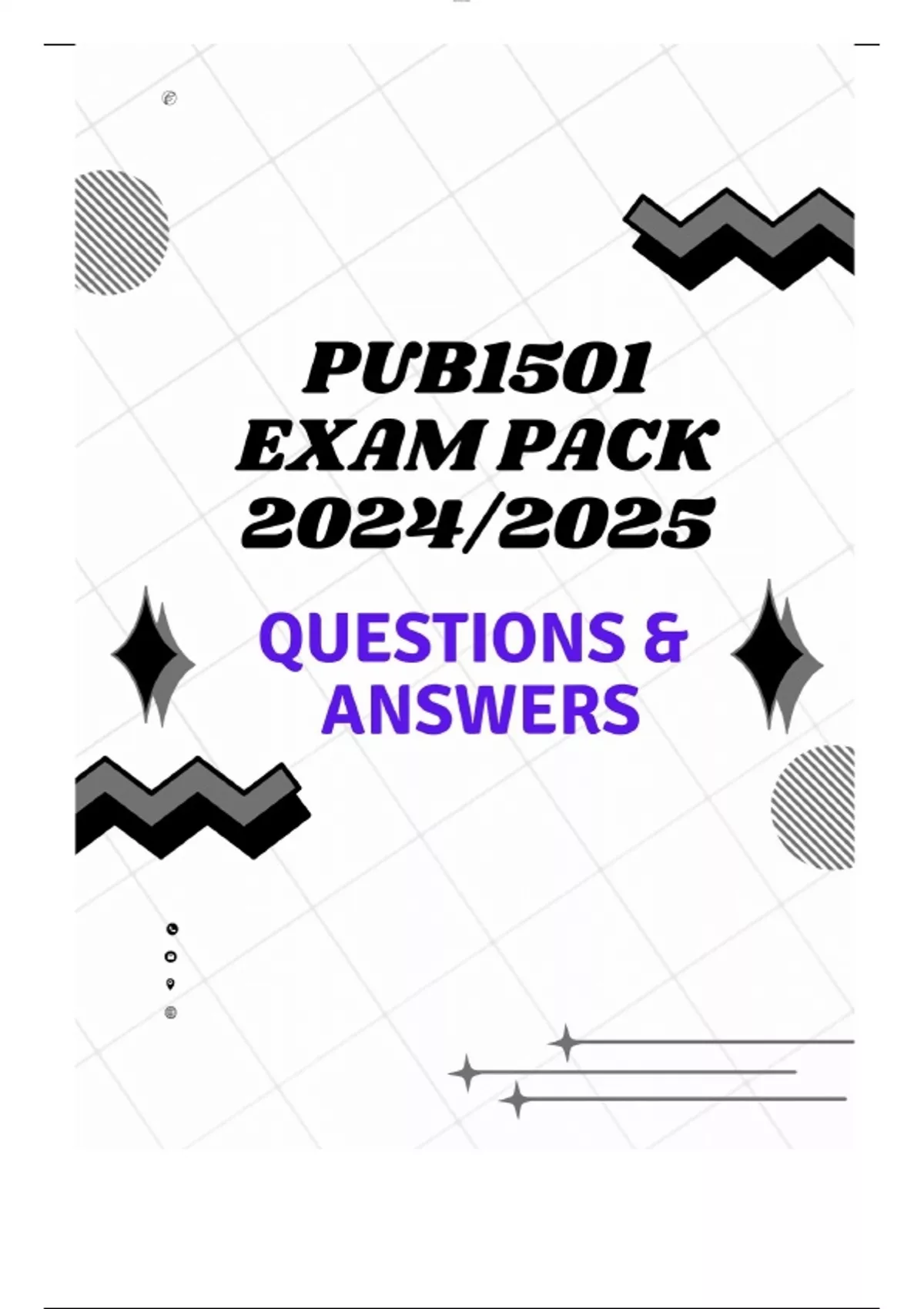 PUB1501 EXAM PACK 2024/2025 (QUESTIONS & ANSWERS) - The Nature Content ...