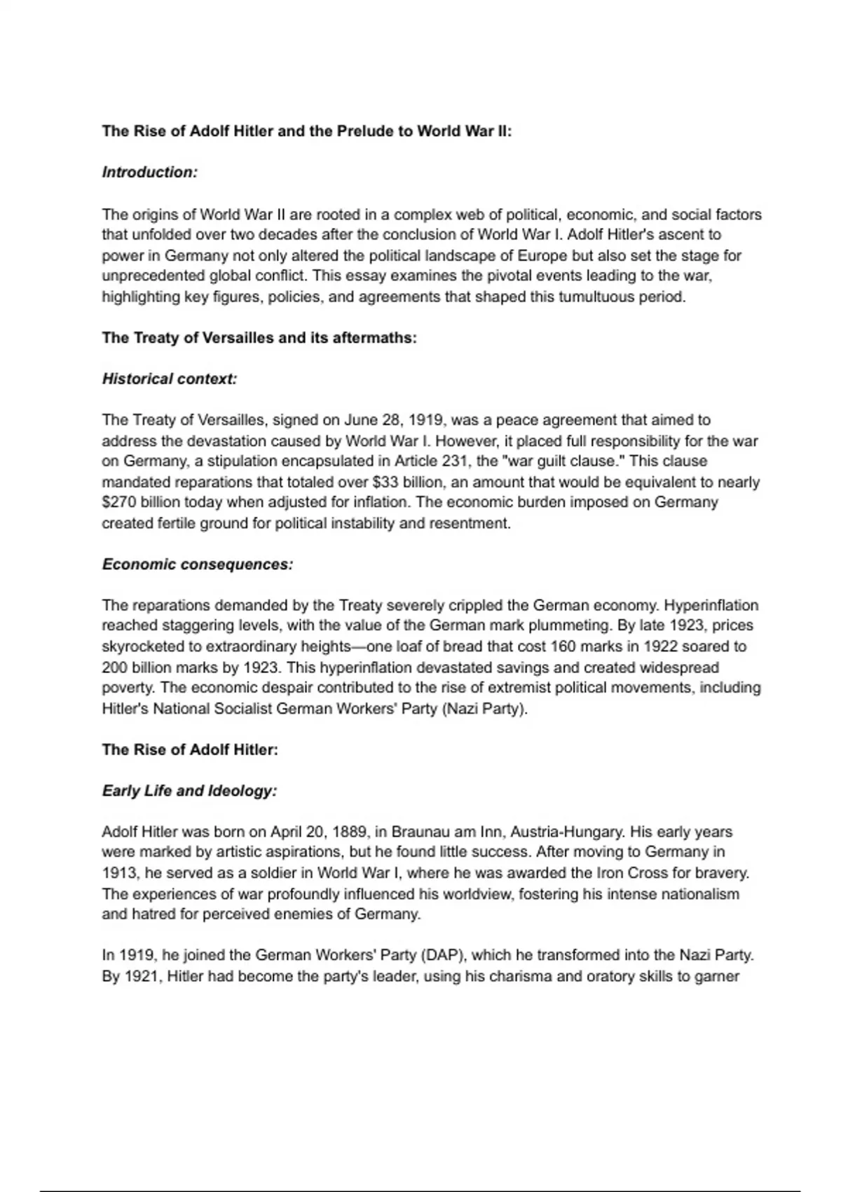 From Versailles to War: Tracing the Roots of World War II - History ...