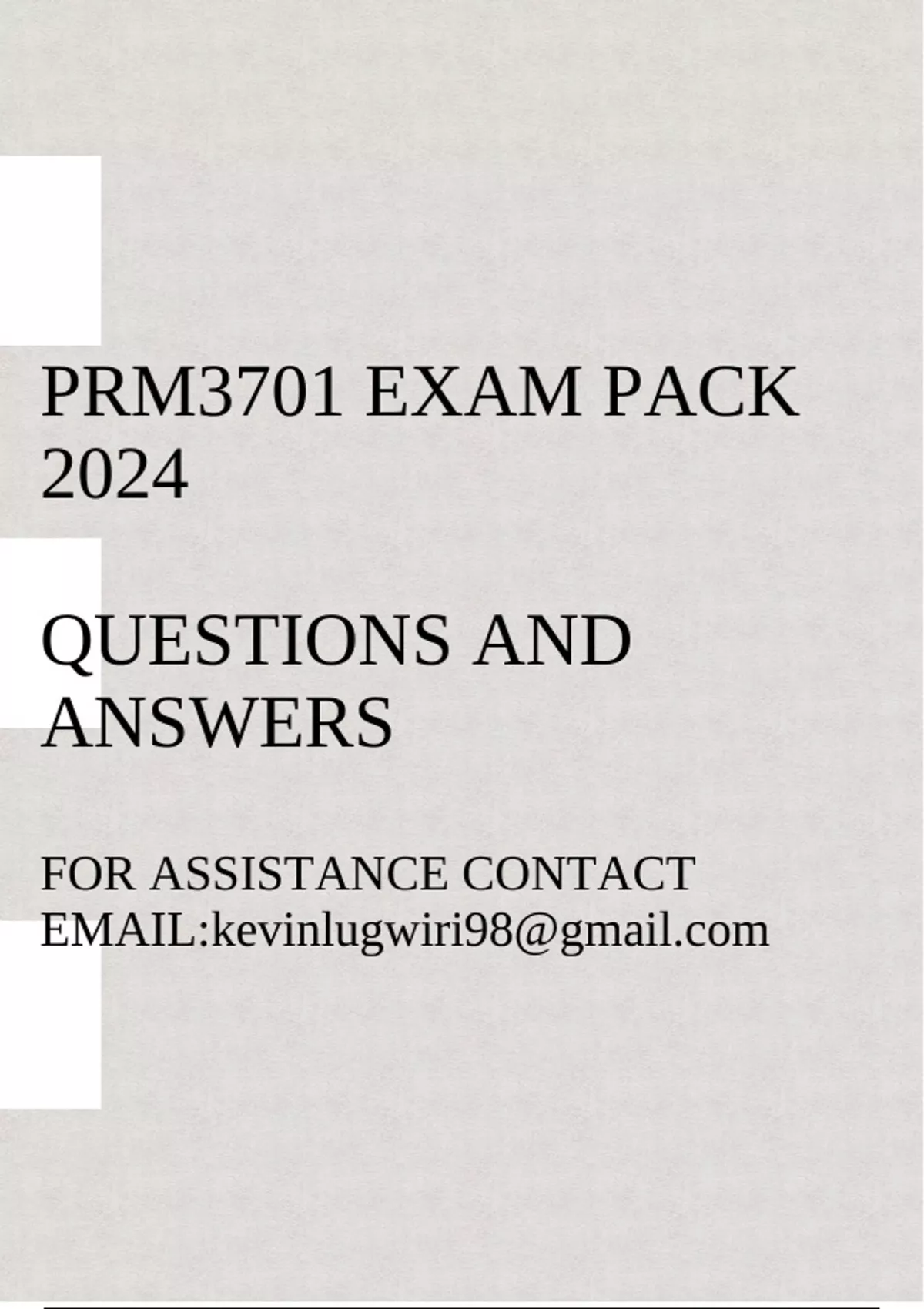 PRM3701 Exam Portfolio 2024 - Project Management (PRM3701) - Stuvia SA
