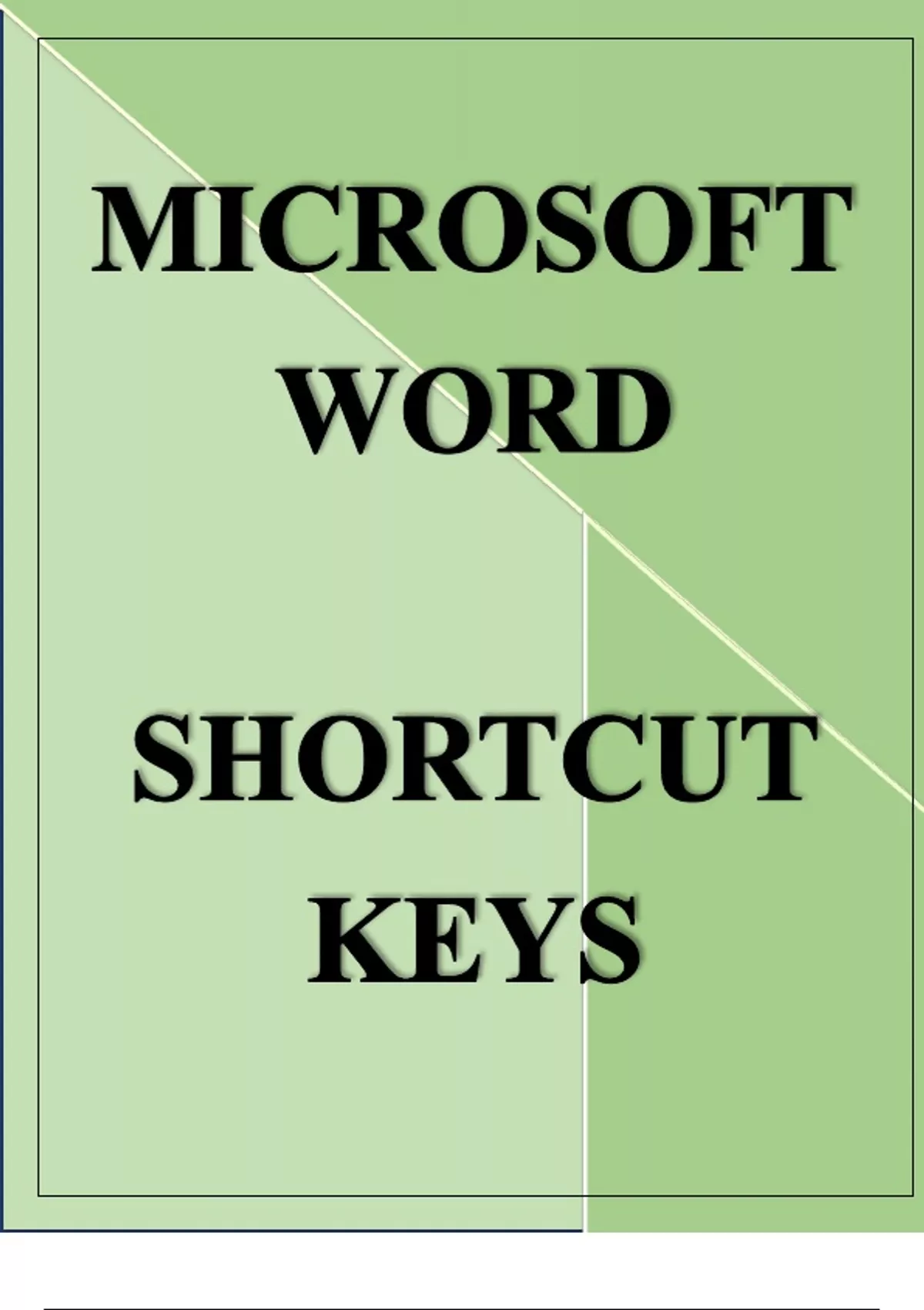 Microsoft Word Important Shortcut Keys mostly used - Microsoft Office ...