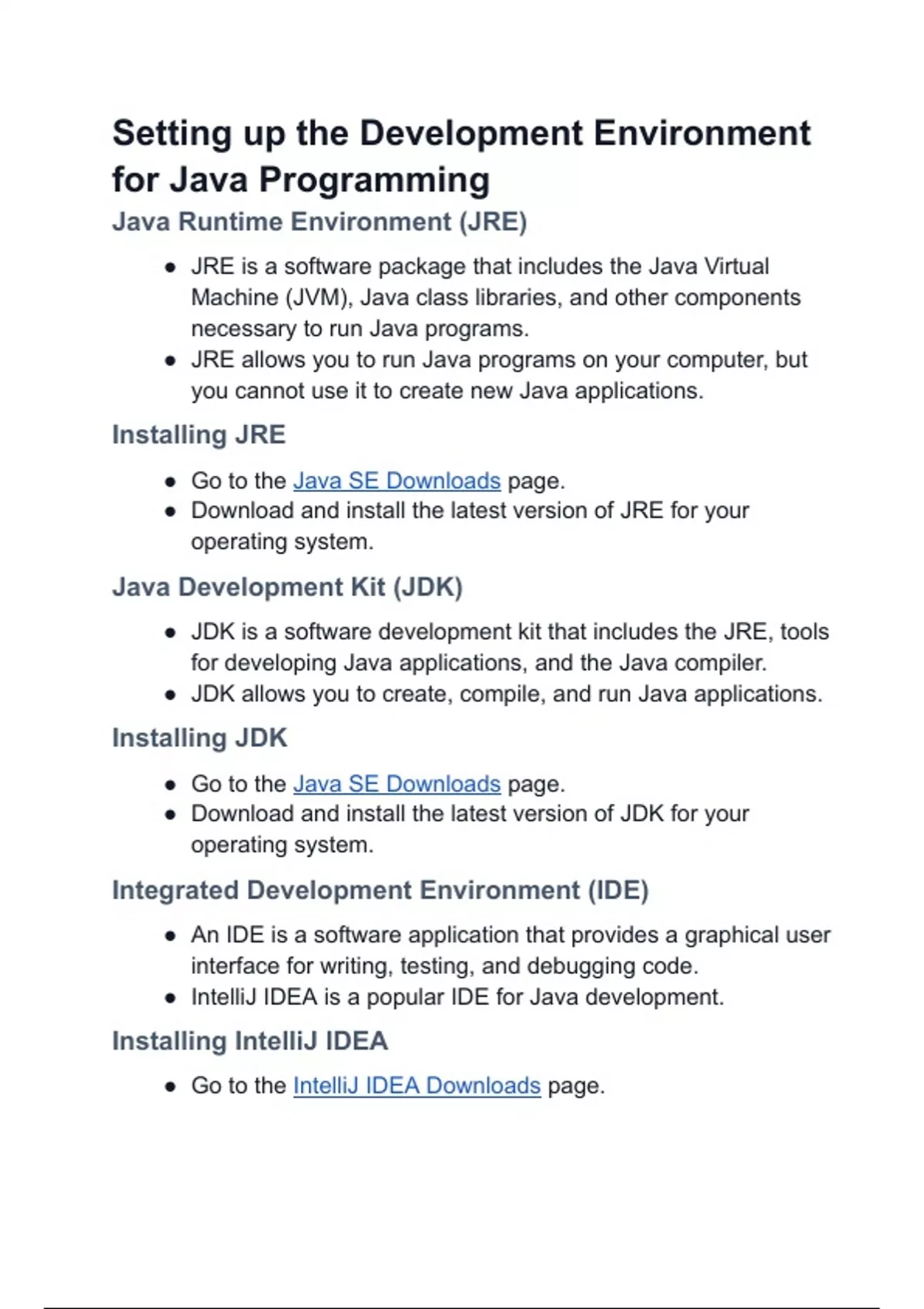Summary Java script - Java - Stuvia US