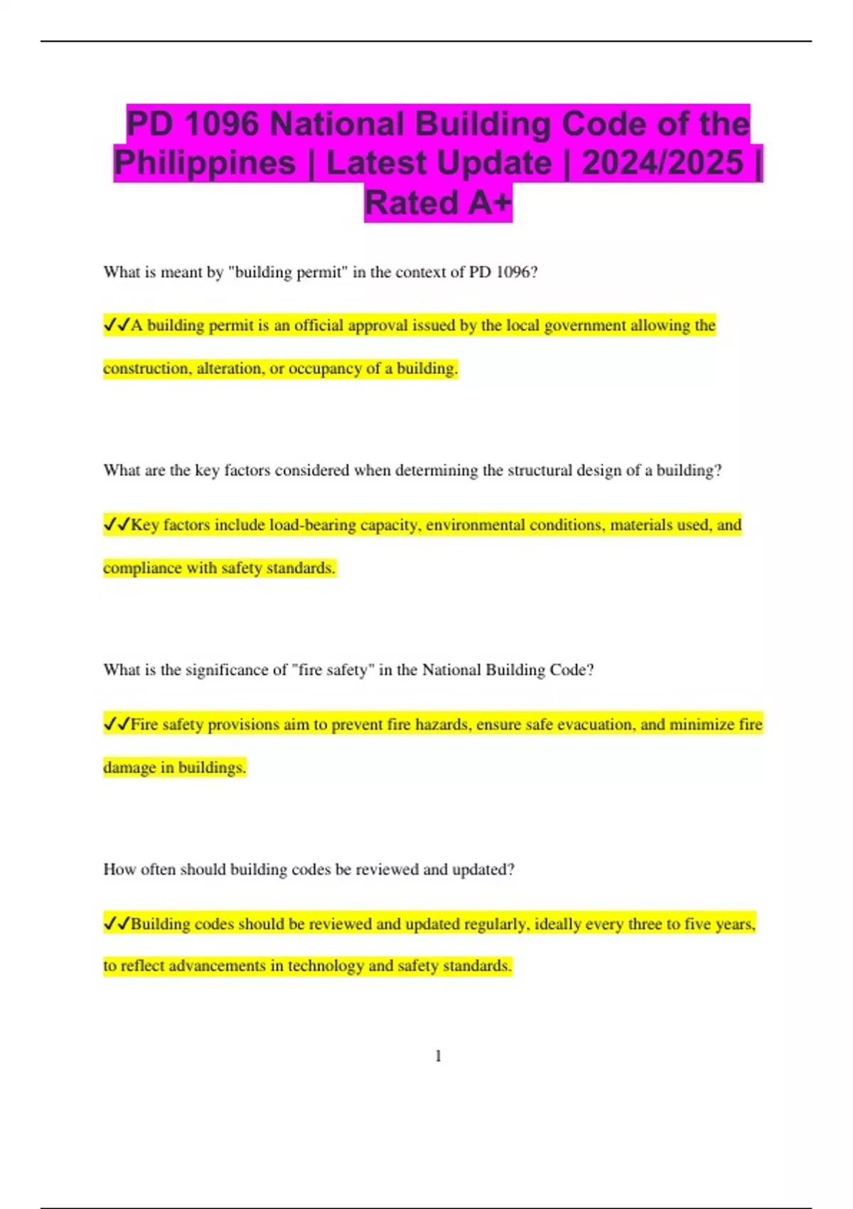 PD 1096 National Building Code of the Philippines | Latest Update ...