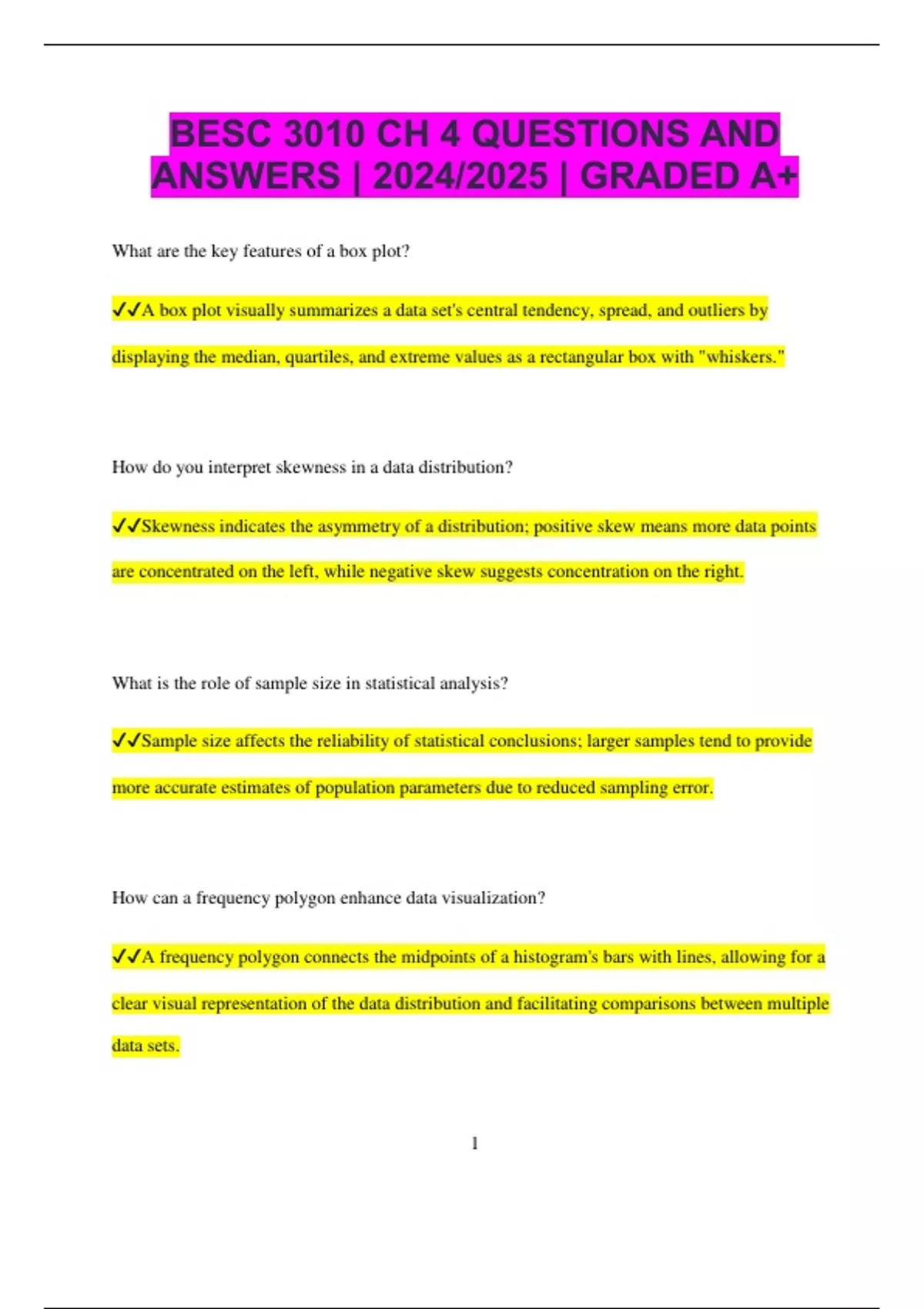 BESC 3010 CH 4 QUESTIONS AND ANSWERS | 2024/2025 | GRADED A+ - BESC ...