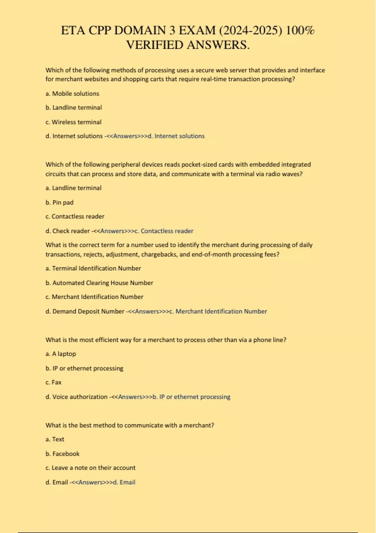 ETA CPP () Practice Exam with Questions with Answers. - ETA CPP Practice - Stuvia US