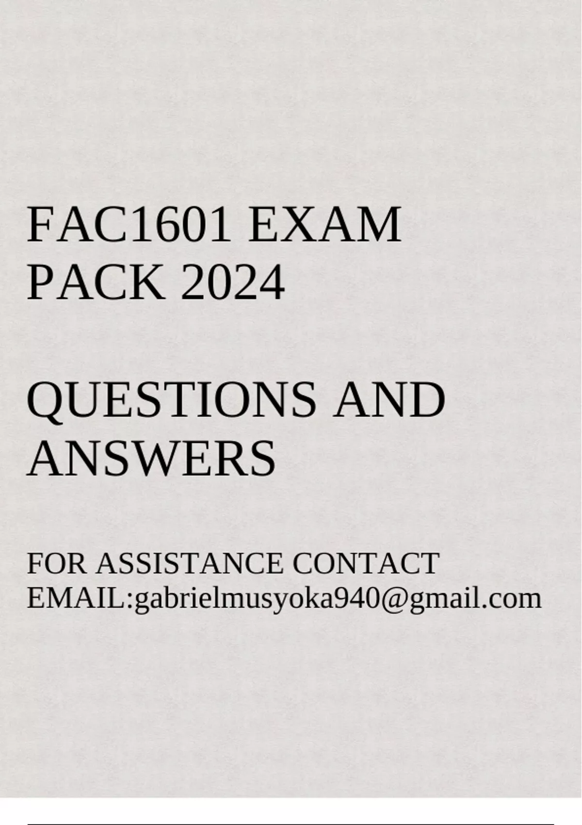FAC1601 Exam pack 2024(Financial Accounting and Reporting) - Financial ...