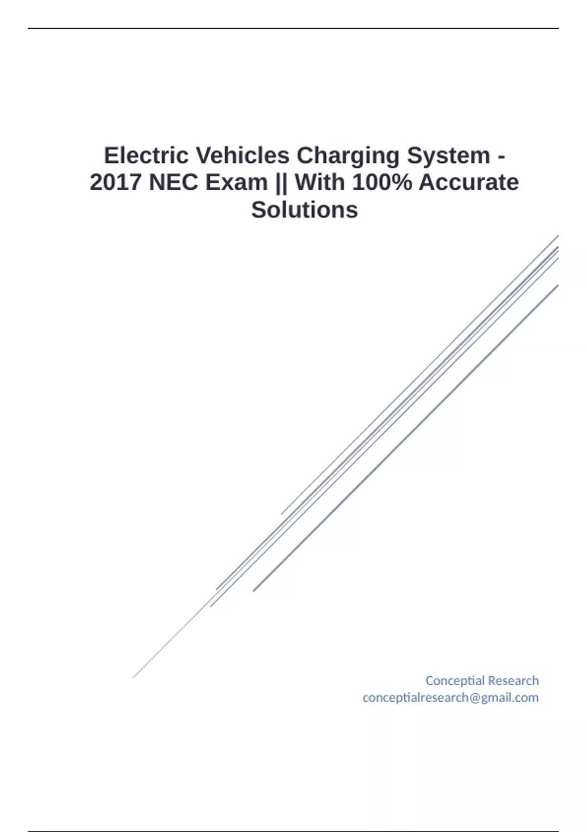 Electric Vehicles Charging System - 2017 NEC Exam || With 100% Accurate ...