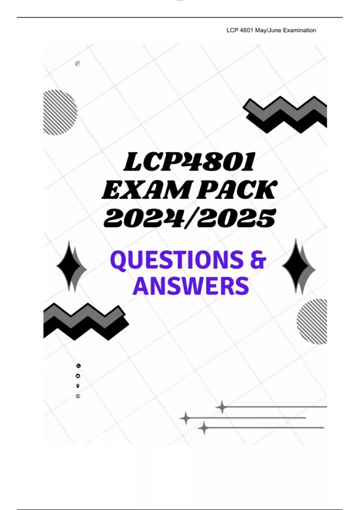 LCP4801 EXAM PACK 2024/2025 (QUESTIONS & ANSWERS) - LCP4801 (LCP4801 ...