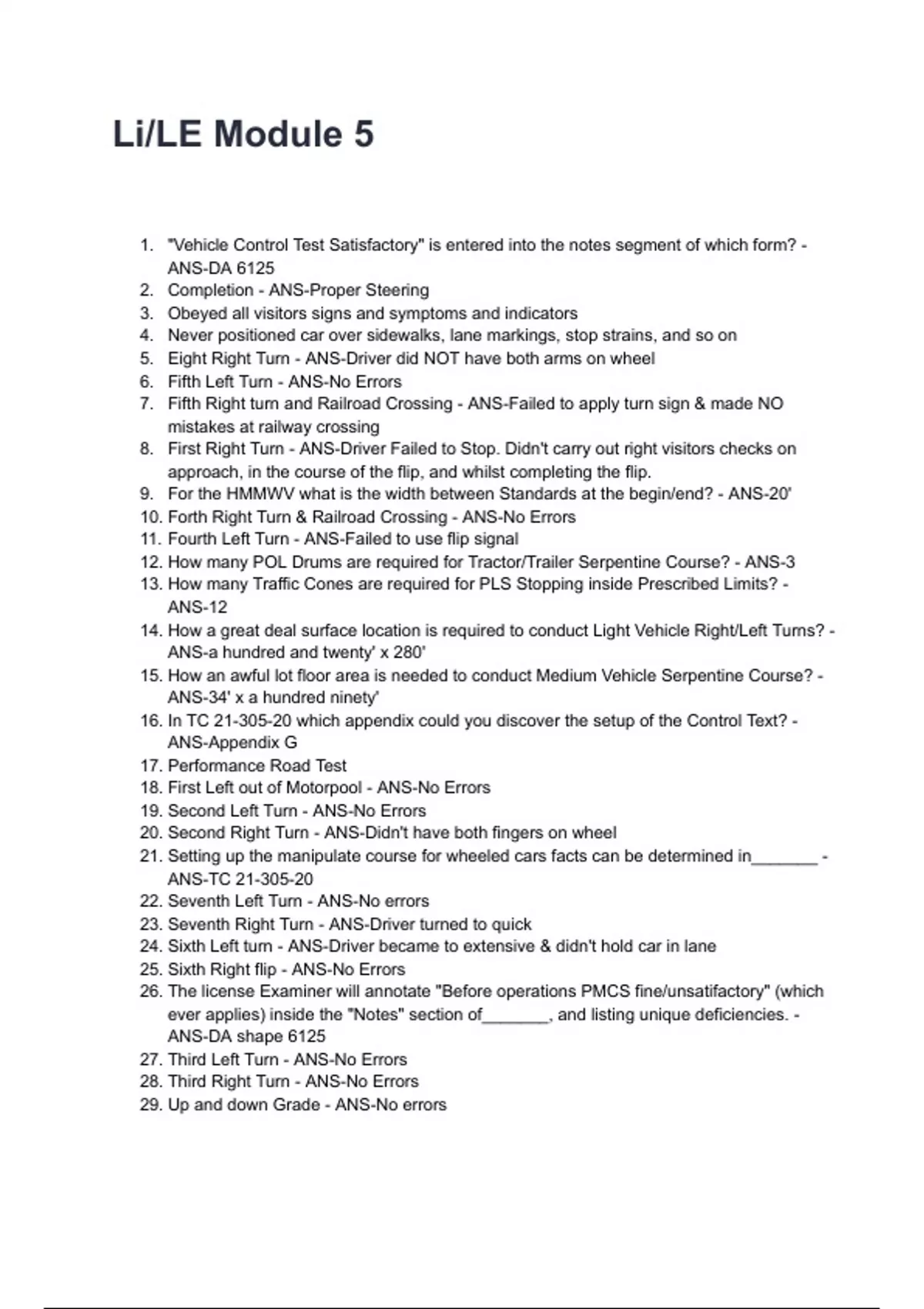 Li/LE Module 5 Questions and Answers 2025/2026 (100% Verified Answers ...