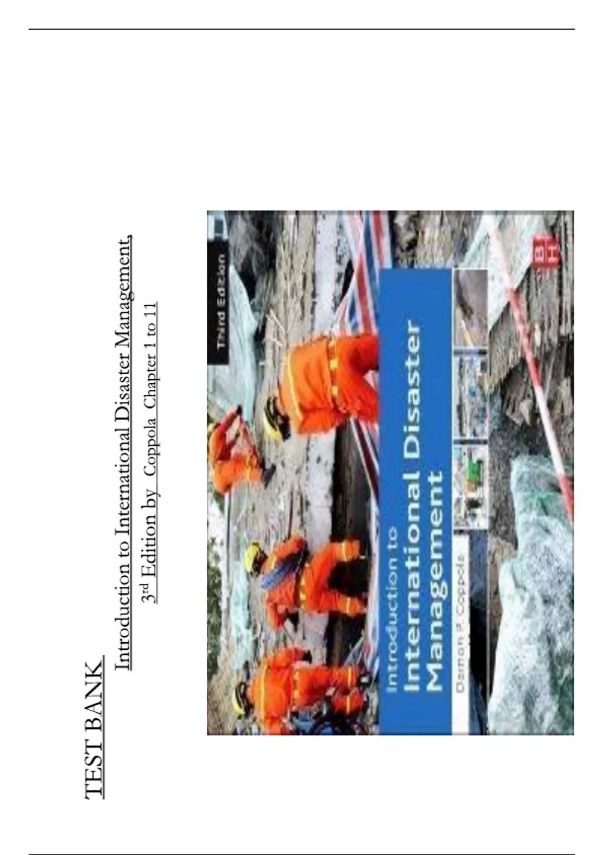 Test Bank for Introduction to International Disaster Management, 4th ...