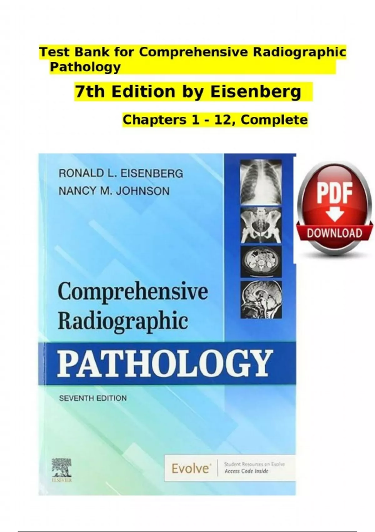 Test Bank for Comprehensive Radiographic Pathology 7th Edition by ...