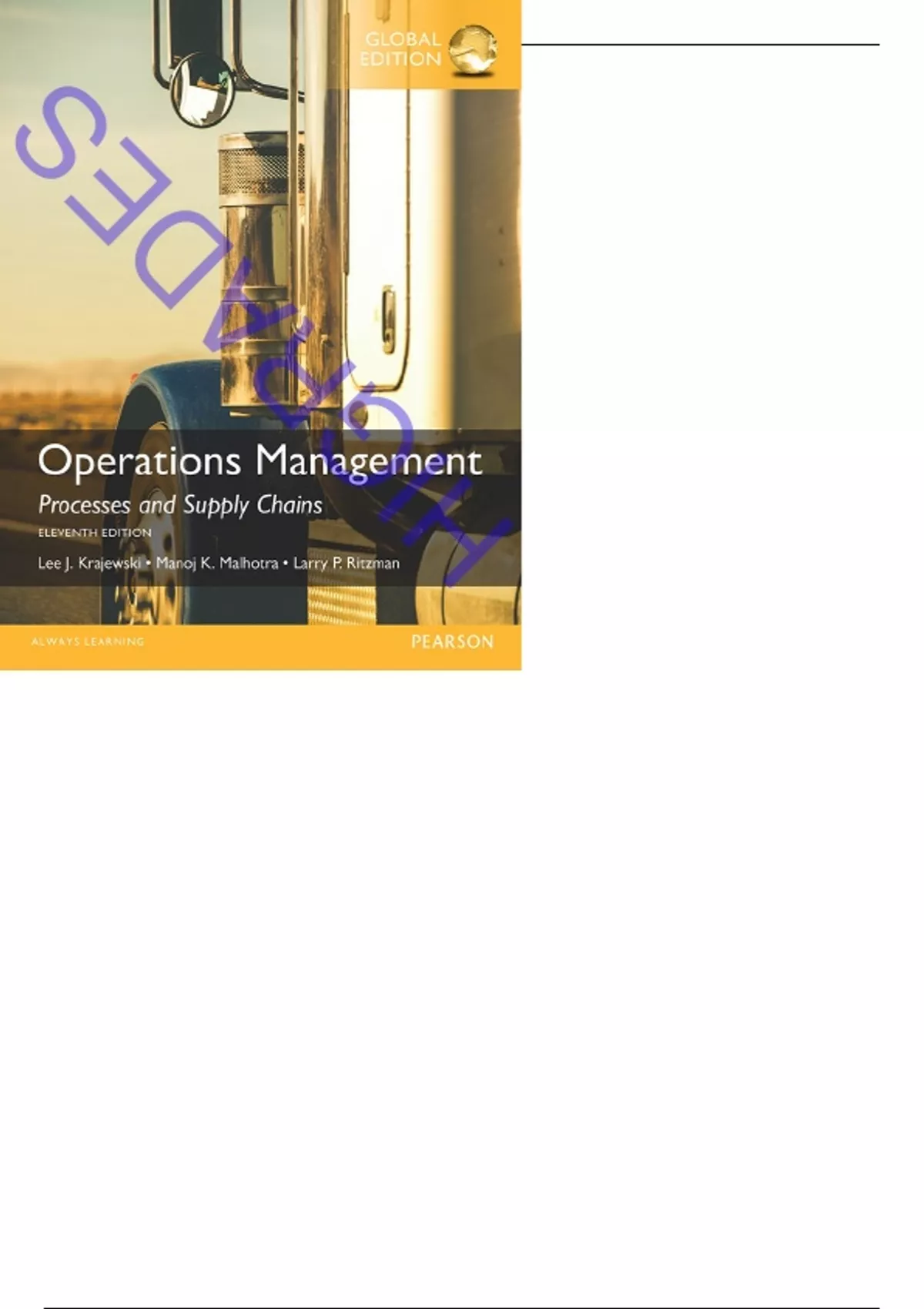 TEST BANK for Operations Management: Processes and Supply Chains 13th ...