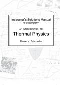Solution Manual For An Introduction to Thermal Physics by Daniel V. Schroeder, All Chapters ...