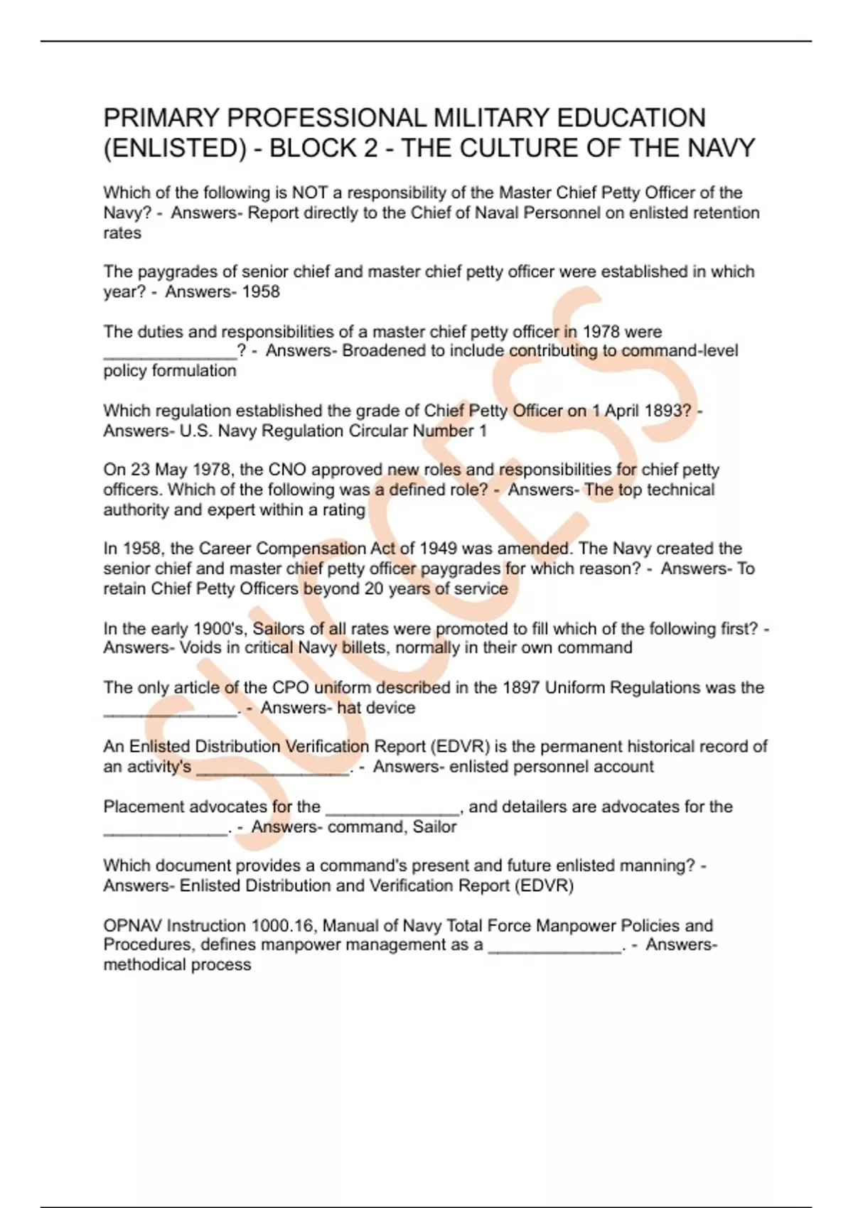 PRIMARY PROFESSIONAL MILITARY EDUCATION (ENLISTED) - BLOCK 2 - THE ...