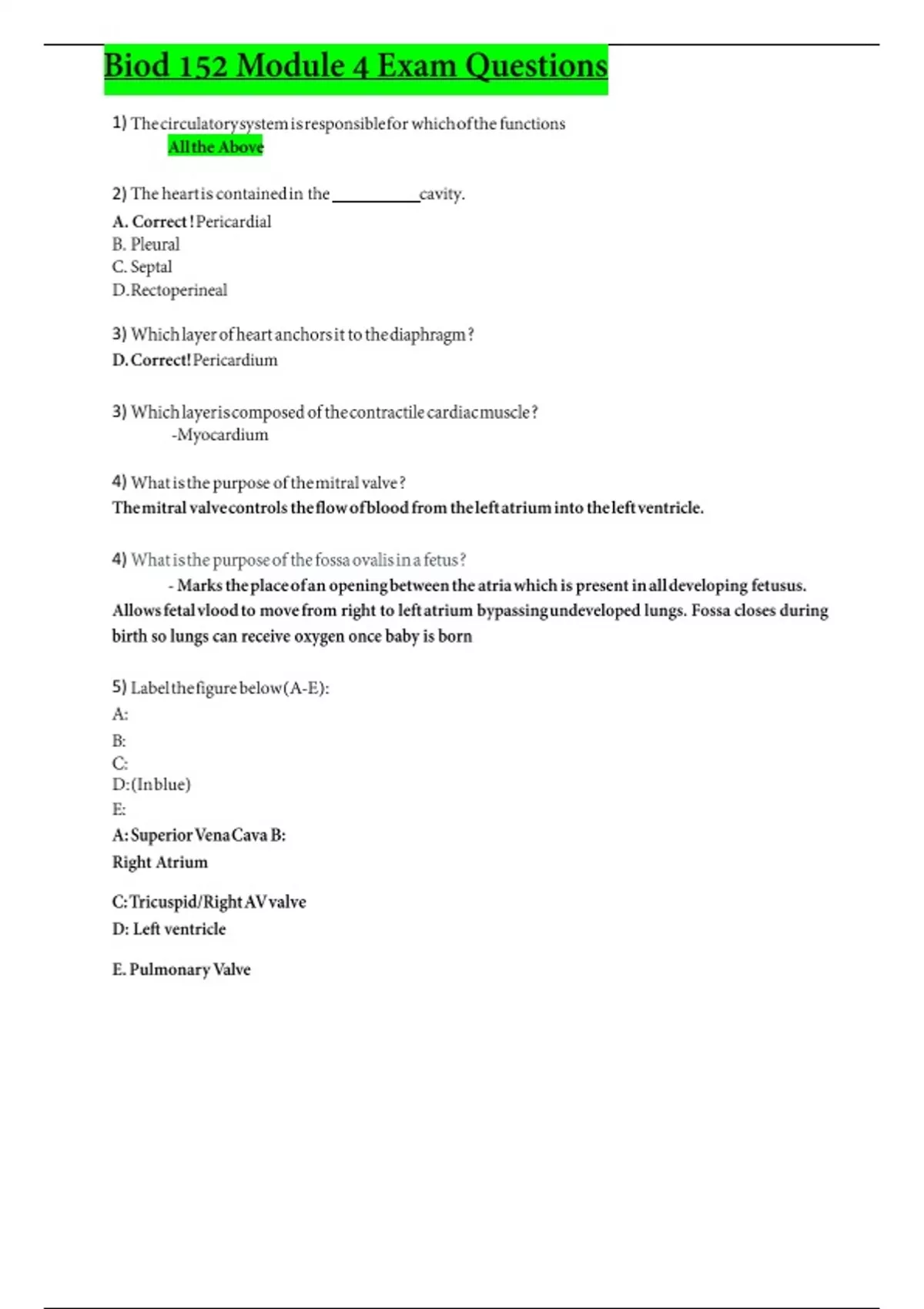 BIO 152 MODULE 4 EXAM (Requires Respondus Lockdown + Webcam) PORTAGE ...