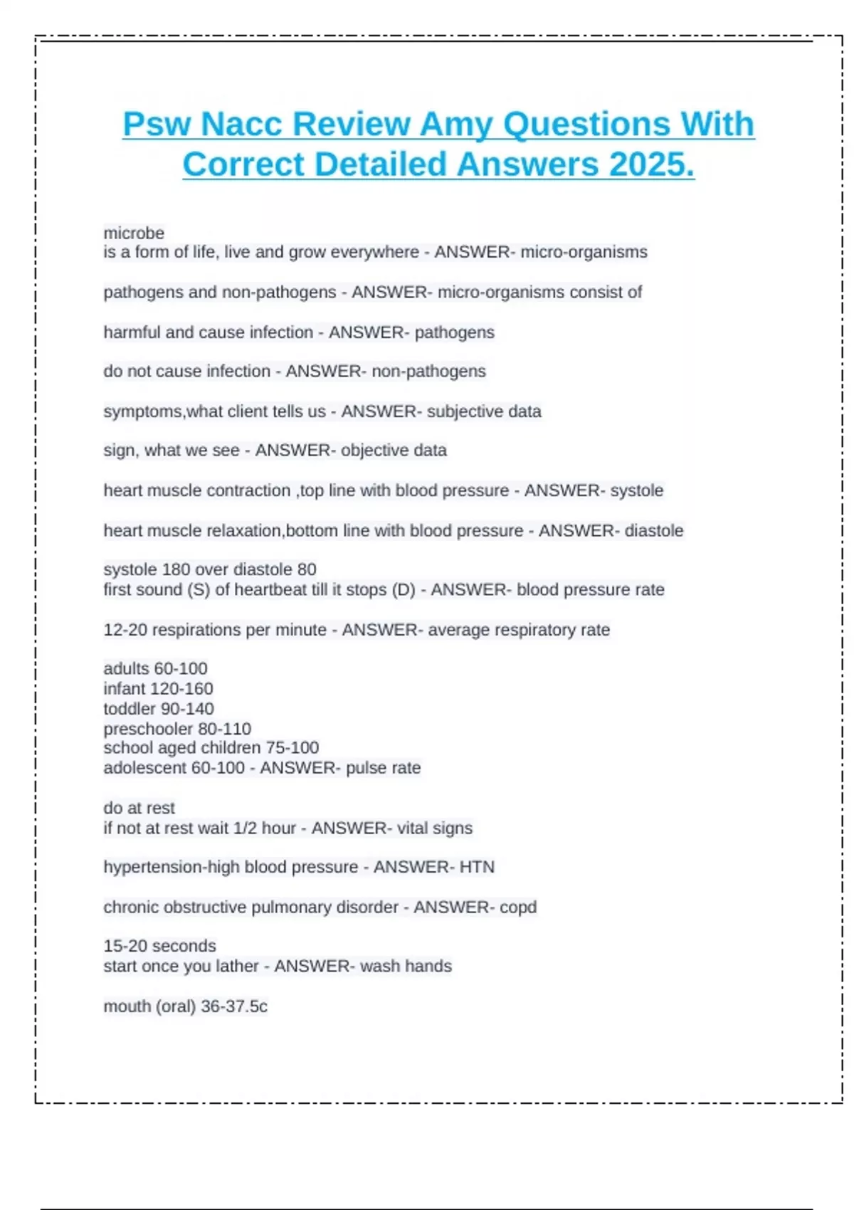 Psw Nacc Review Amy Questions With Correct Detailed Answers 2025 ...