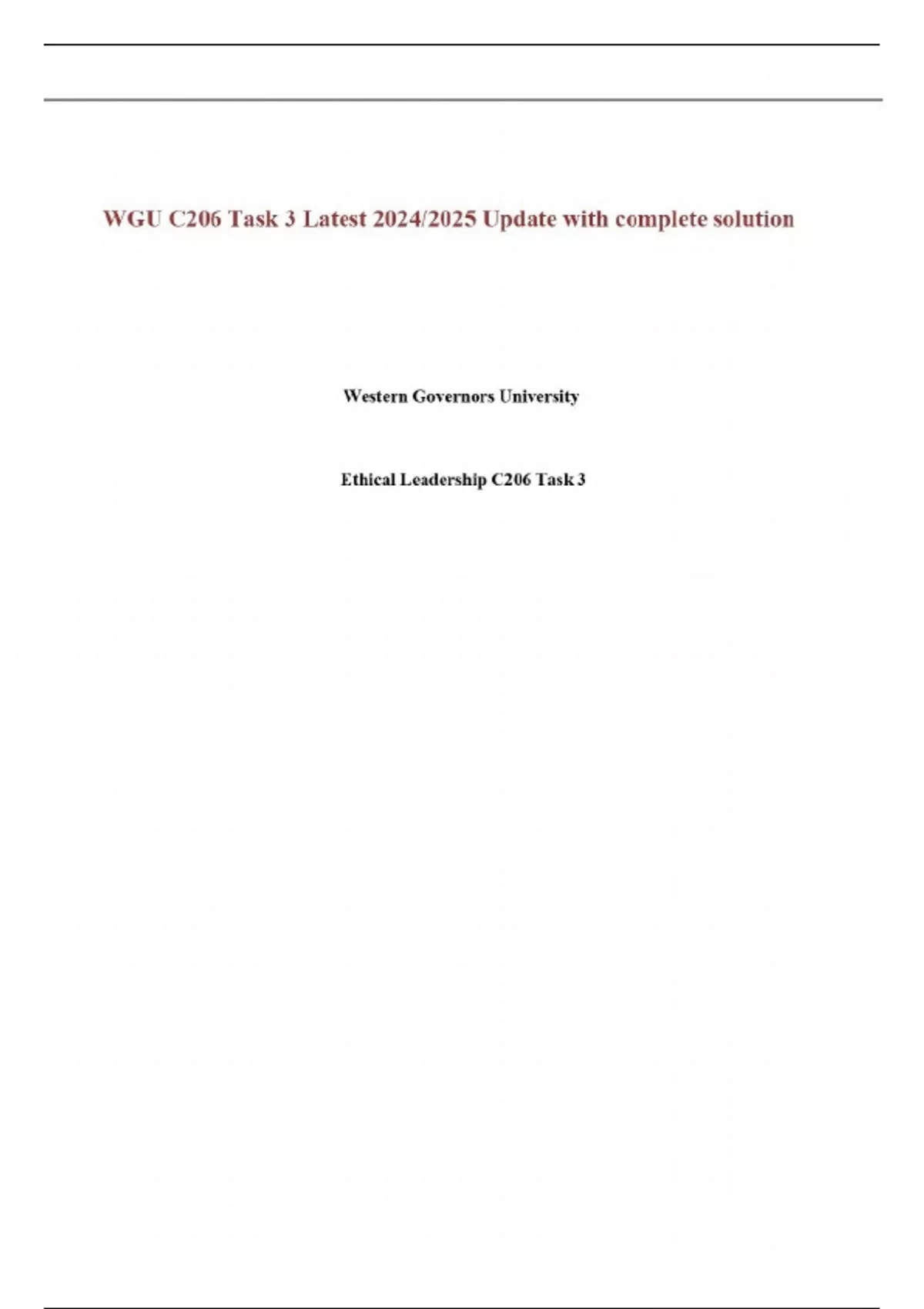 WGU C206 Task 3 Latest 2024/2025 Update with complete solution ...