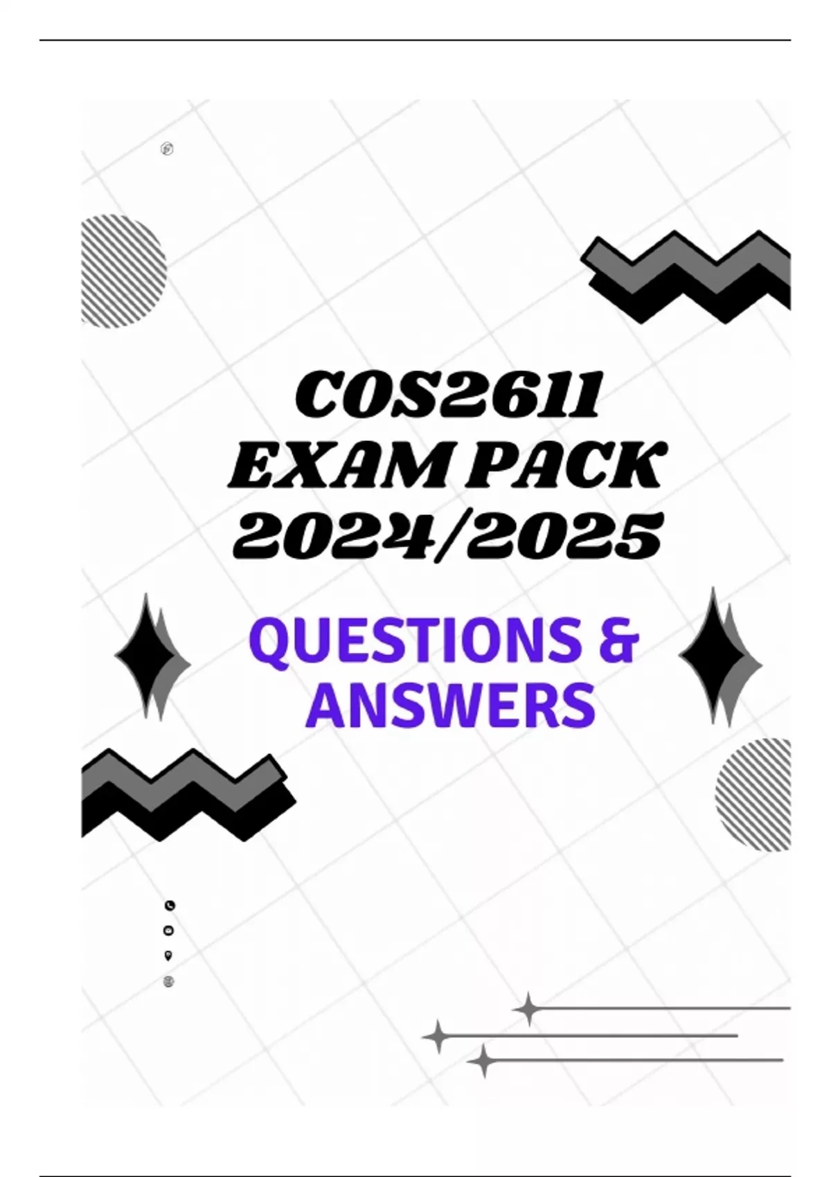 COS2611 EXAM PACK 2024/2025 (QUESTIONS & ANSWERS) - Programming: Data Structures (COS2611 ...