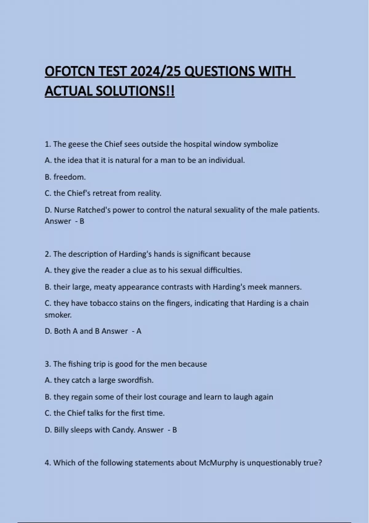 OFOTCN TEST 2024/25 QUESTIONS WITH ACTUAL SOLUTIONS!! - OFOTCN - Stuvia UK