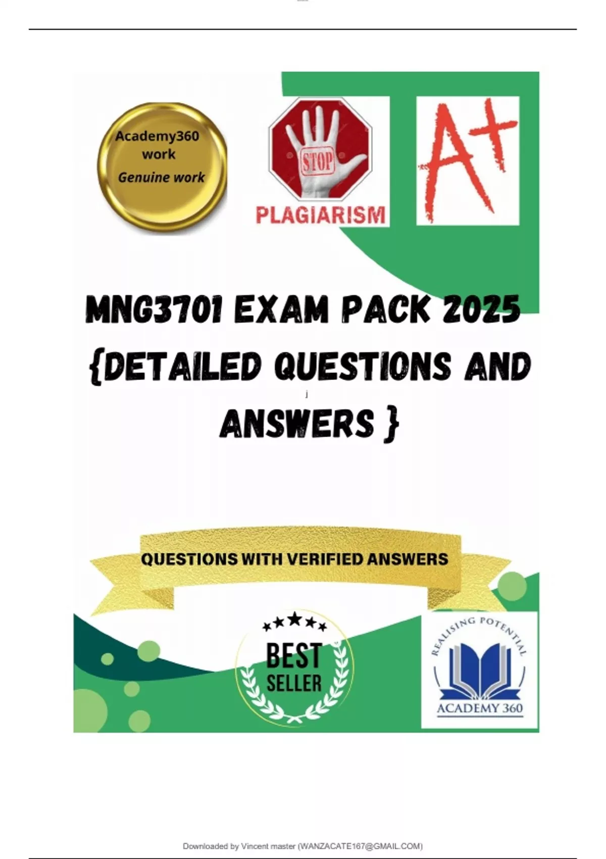 MNG3701 EXAM PACK 2025 {DETAILED QUESTIONS AND ANSWERS } - Strategic ...