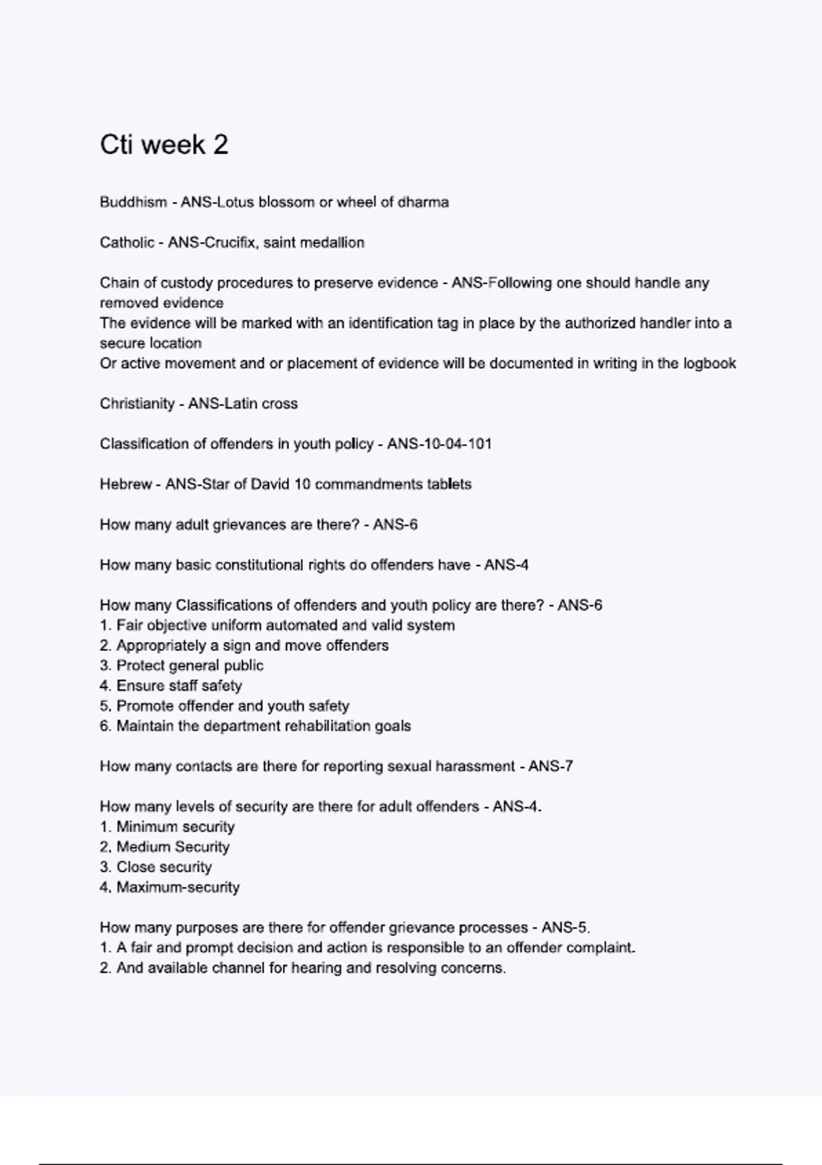 Cti week 2 exam questions with correct answers with complete A+solution 2024/2025 - CTI2024/2025 ...