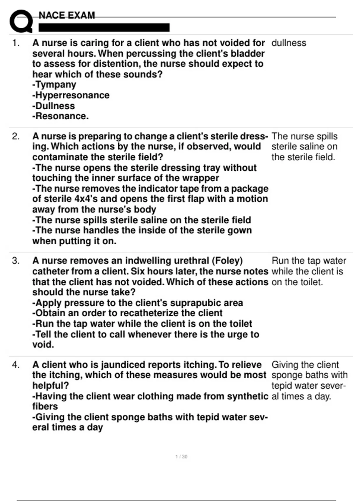 NACE FINAL EXAM AND PRACTICE EXAM NEWEST ACTUAL EXAM COMPLETE ALL 200 ...