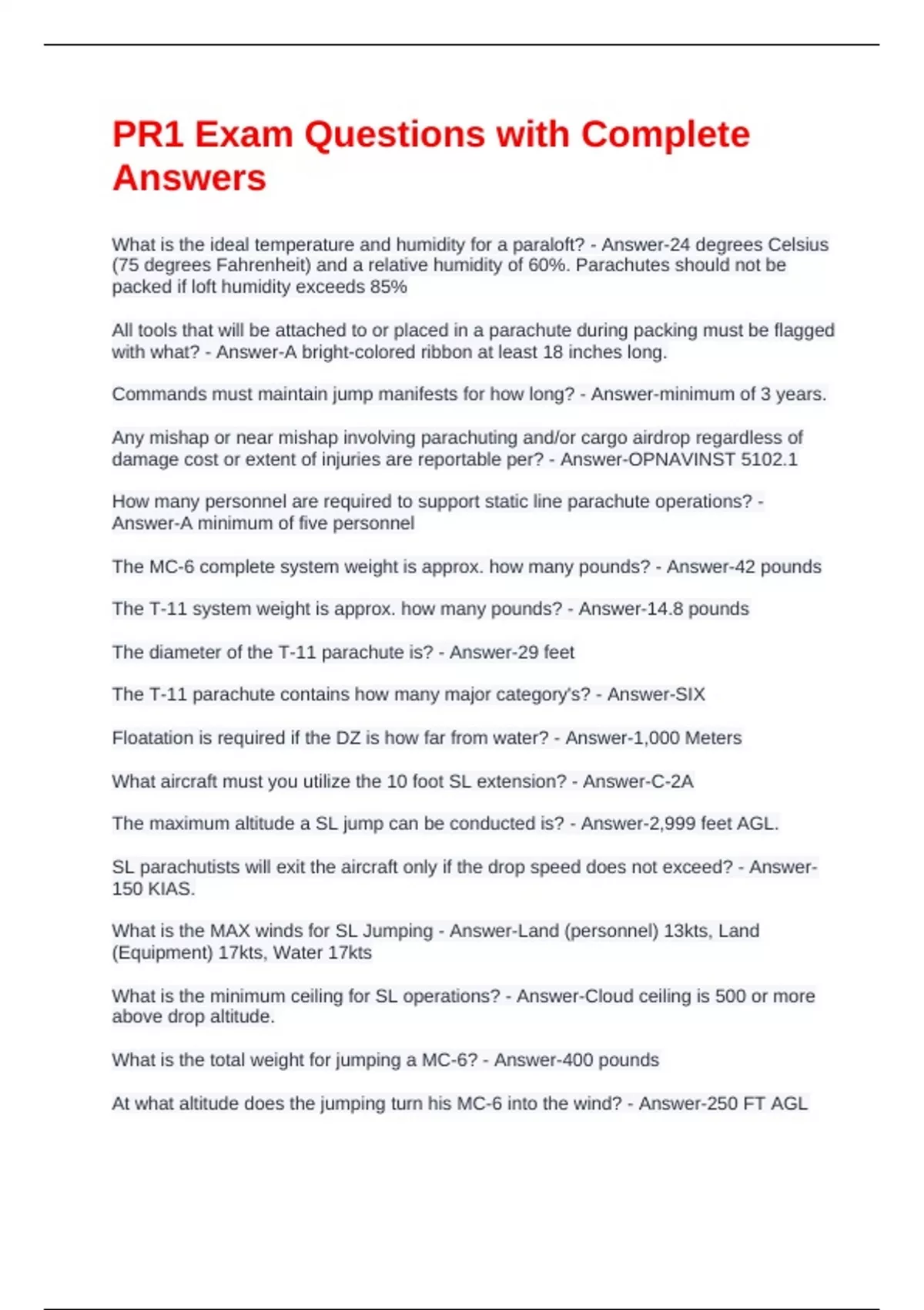 PR1 Exam Questions with Complete Answers - WSS - Stuvia US