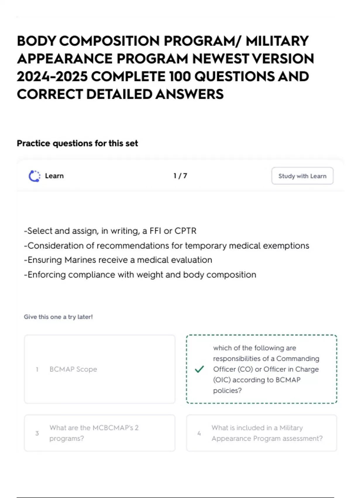 BODY COMPOSITION PROGRAM/ MILITARY APPEARANCE PROGRAM NEWEST VERSION ...