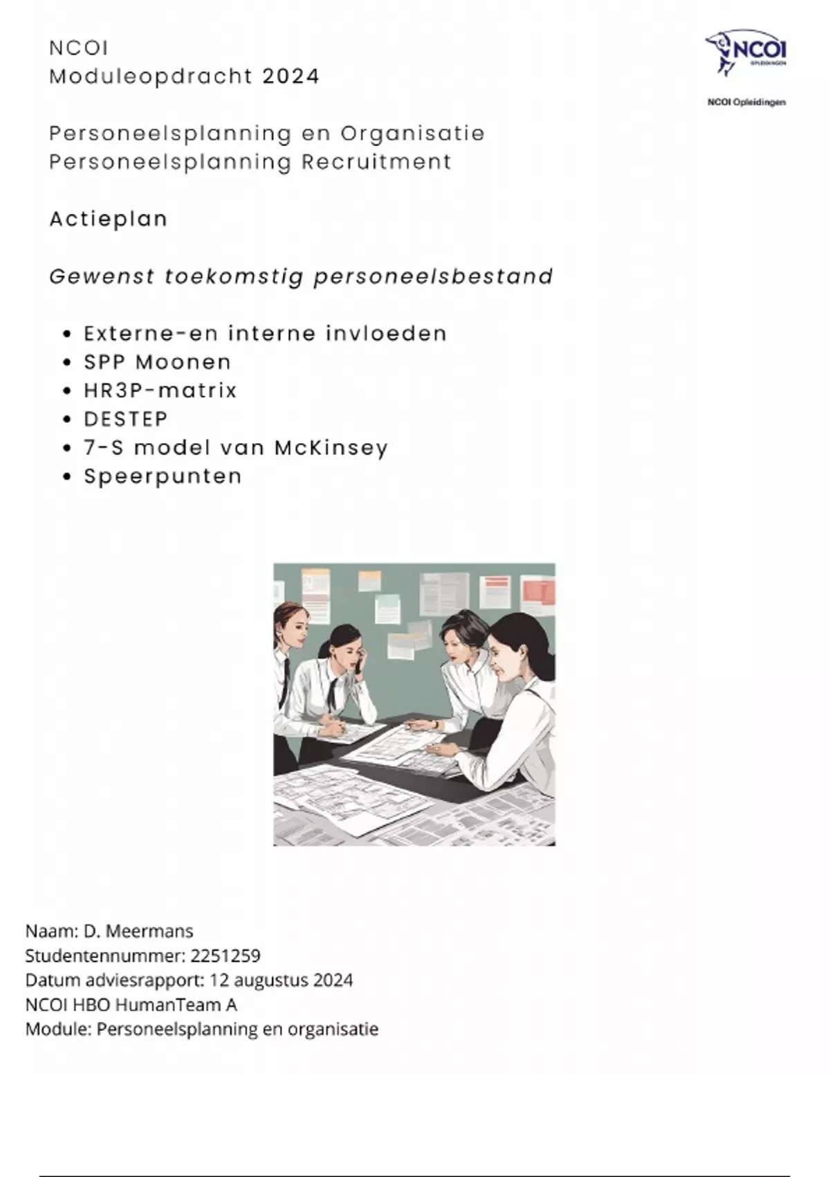 NCOI module strategische personeelsplanning / Personeelsplanning en ...