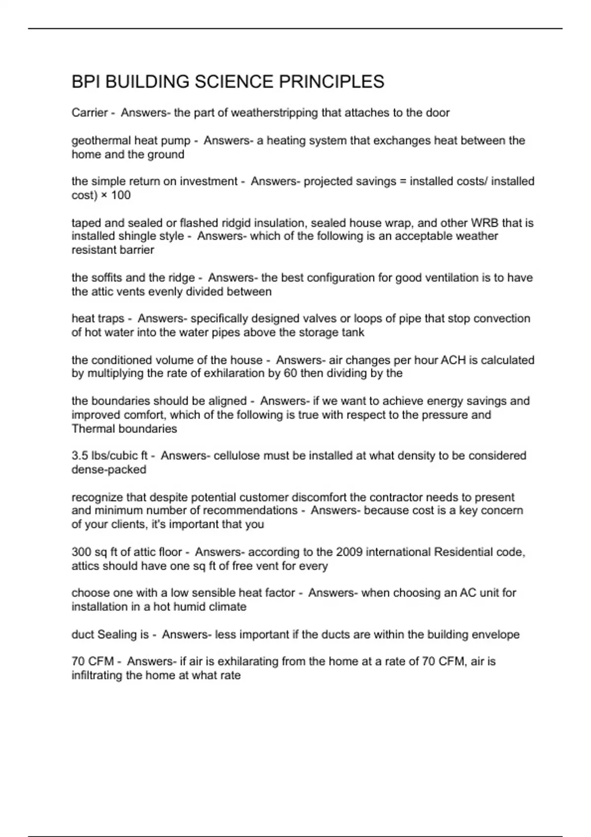 BPI BUILDING SCIENCE PRINCIPLES - BPI BUILDING SCIENCE PRINCIPLES ...