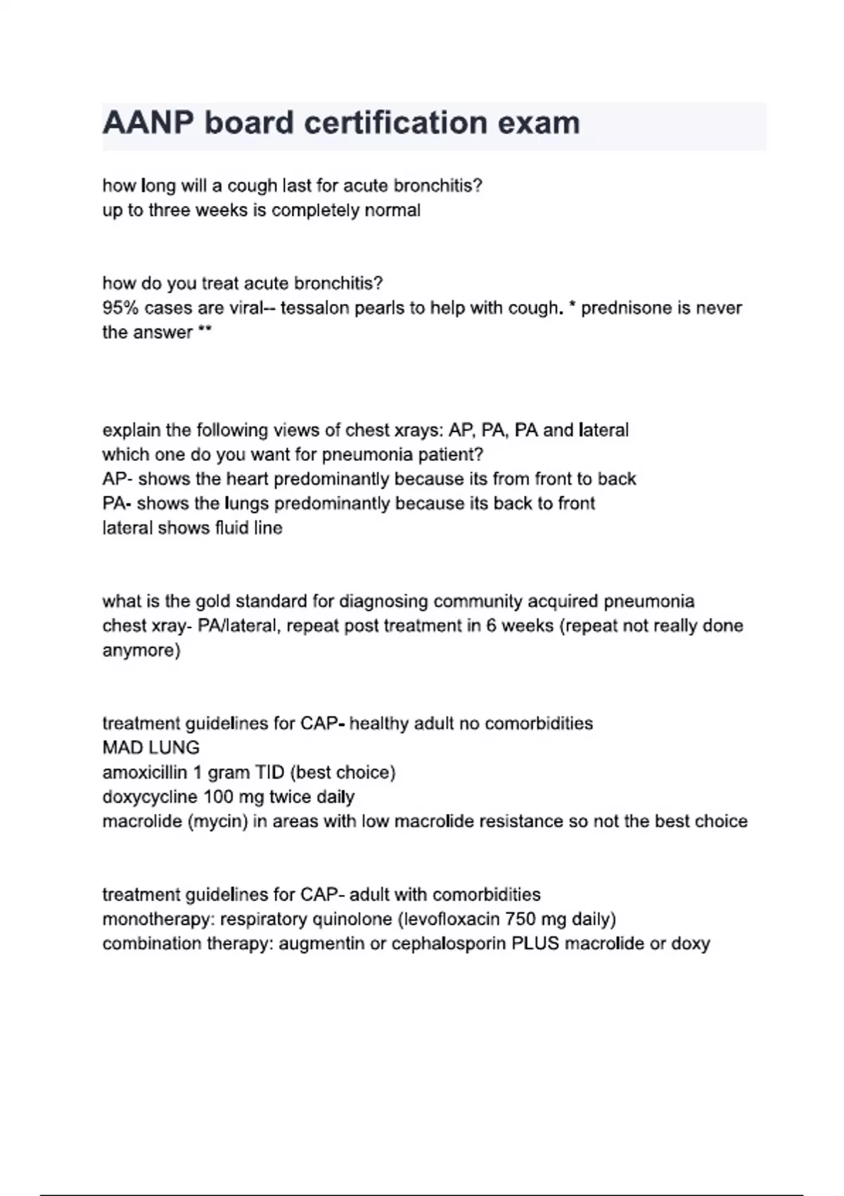 AANP board certification exam QUESTIONS LATEST UPDATE 2024 WITH CORRECT ...