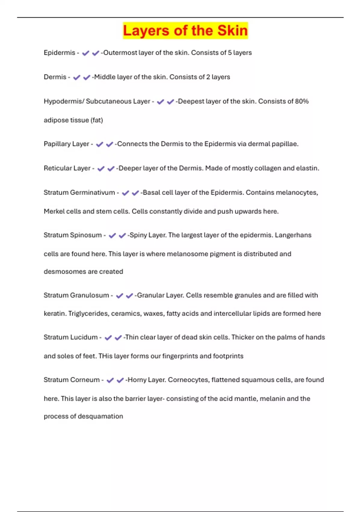 Layers of the Skin - Layers of the Skin - Stuvia US