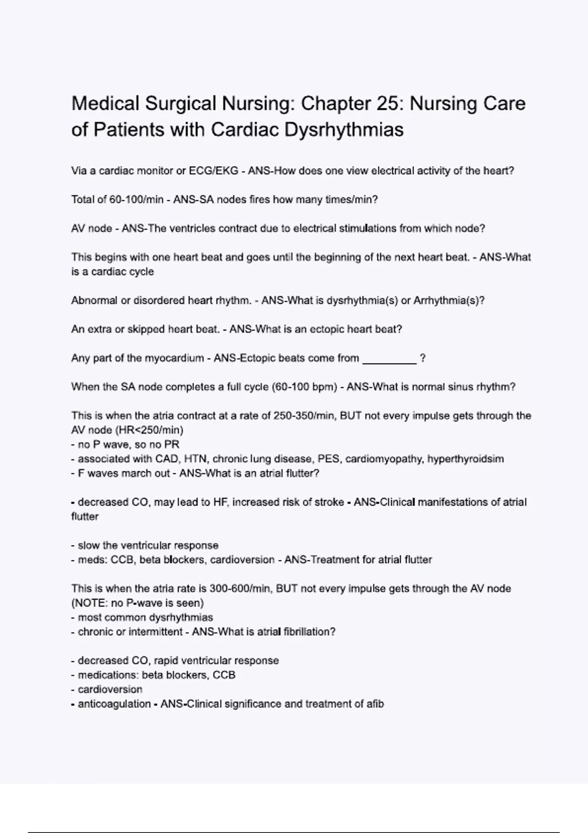 Medical Surgical Nursing Chapter 25 Nursing Care Of Patients With
