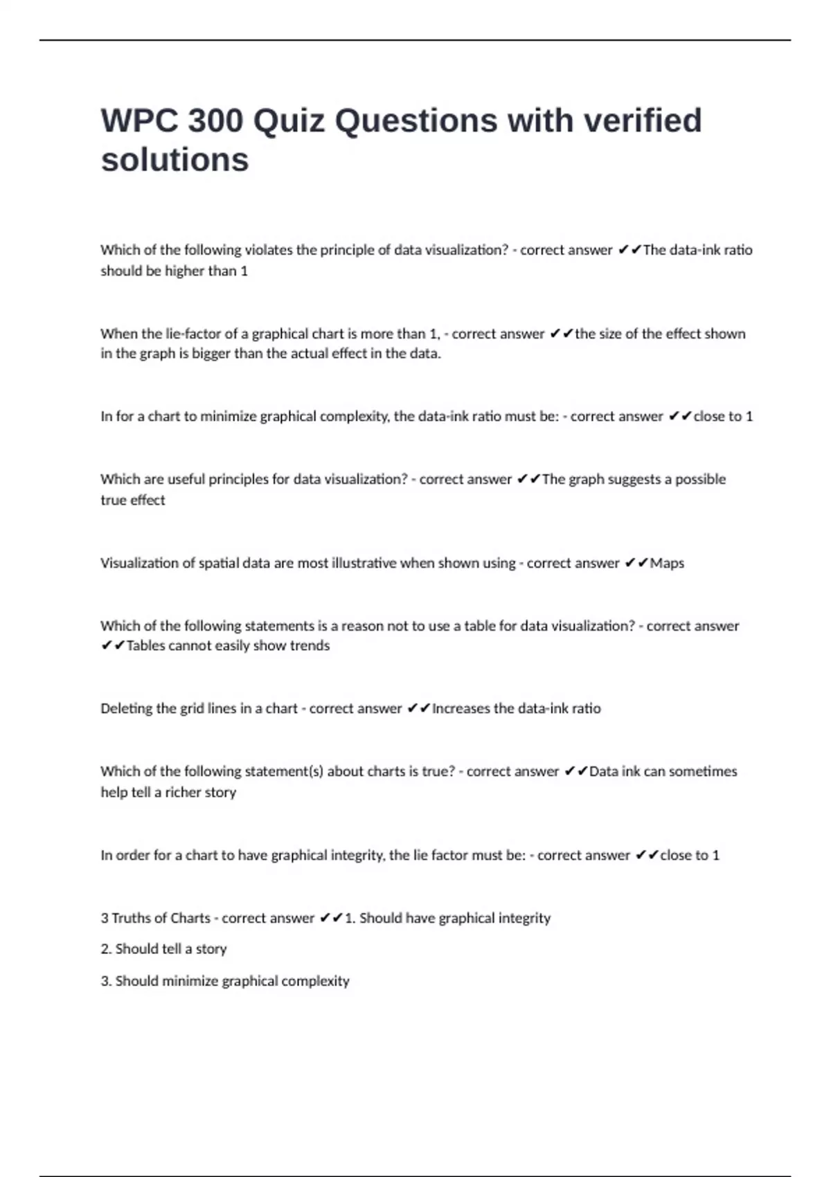 WPC 300 Quiz Questions with verified solutions - WPC - Stuvia US