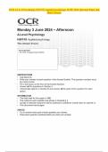 OCR A Level Psychology H567/03 Applied psychology JUNE 2024 Question ...
