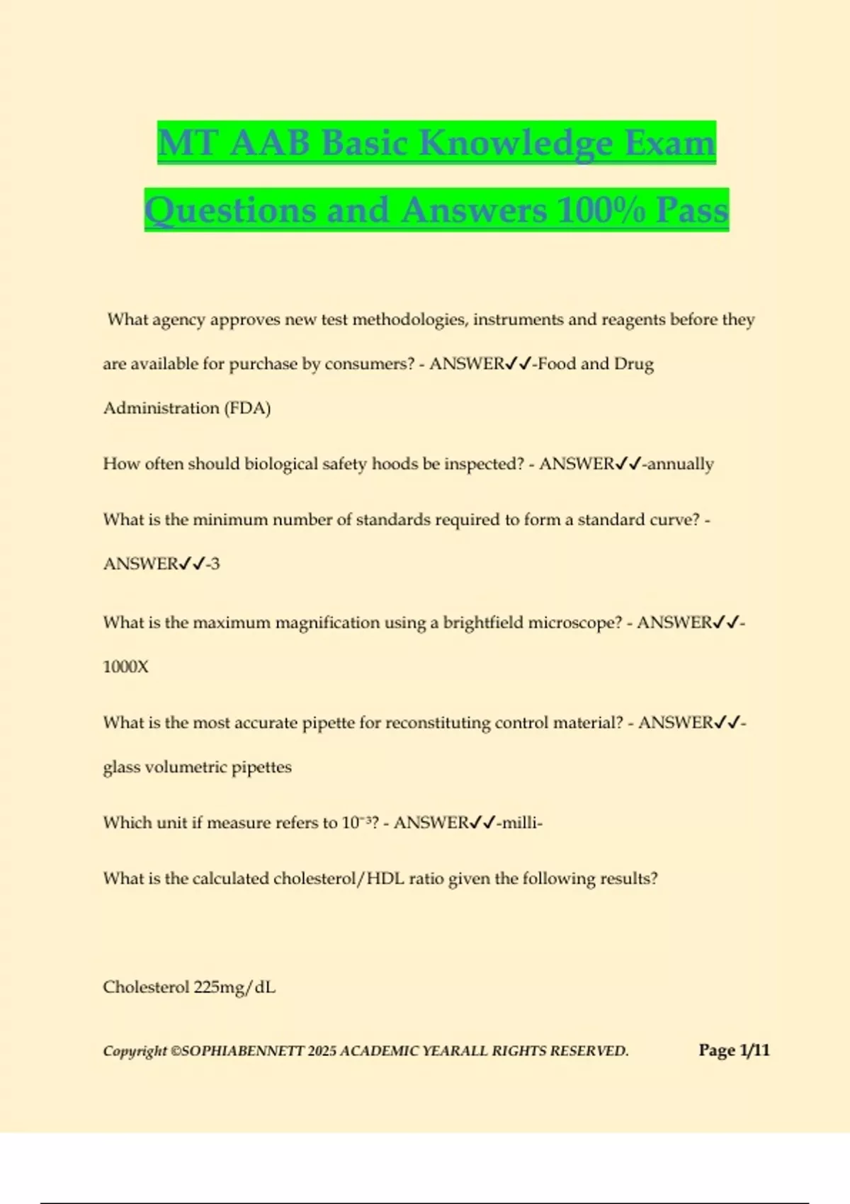 MT AAB Basic Knowledge Exam Questions and Answers 100% Pass - Prep ...