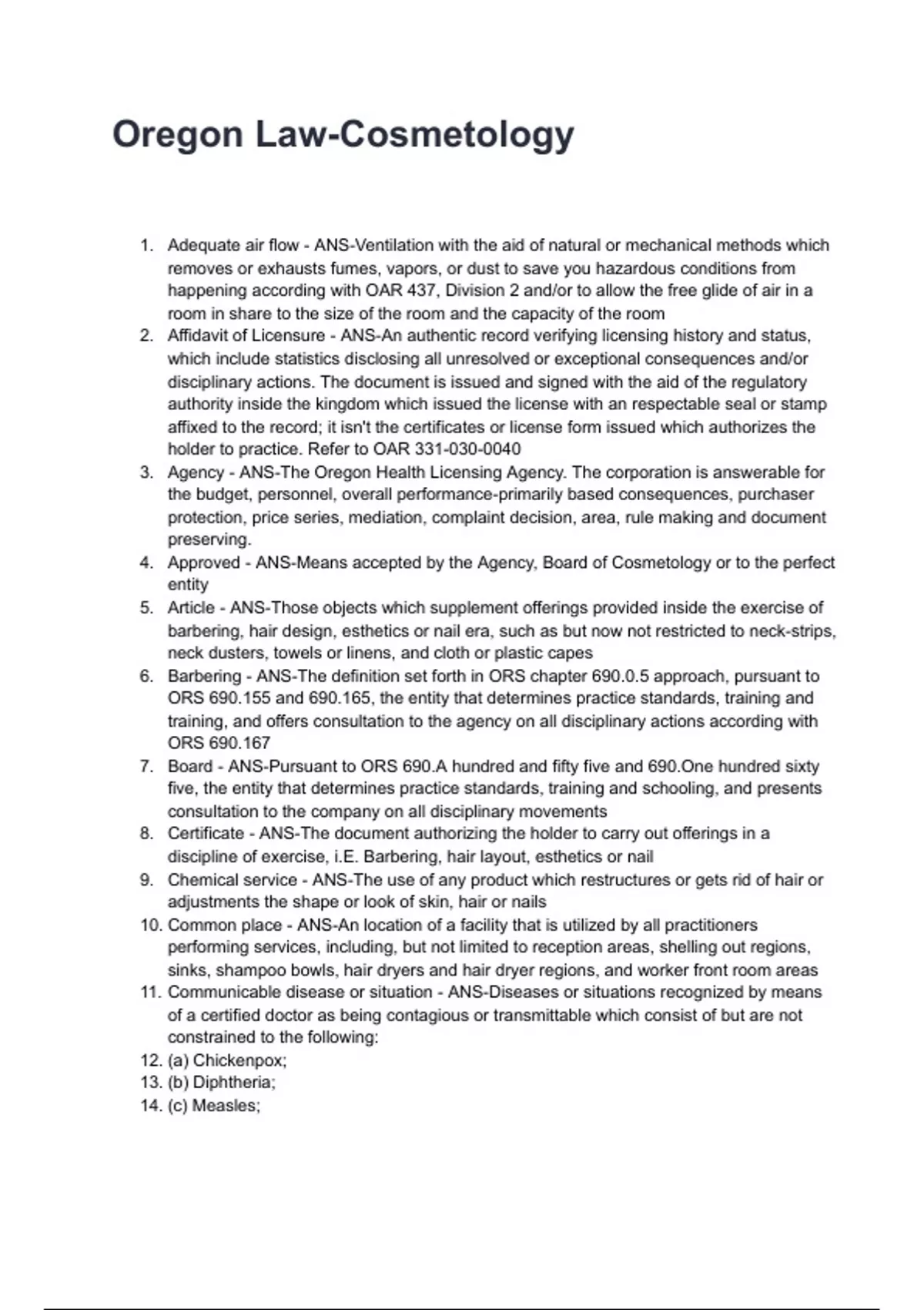 Oregon Cosmetology Exam Questions and Answers (2025 / 2026) (Verified ...
