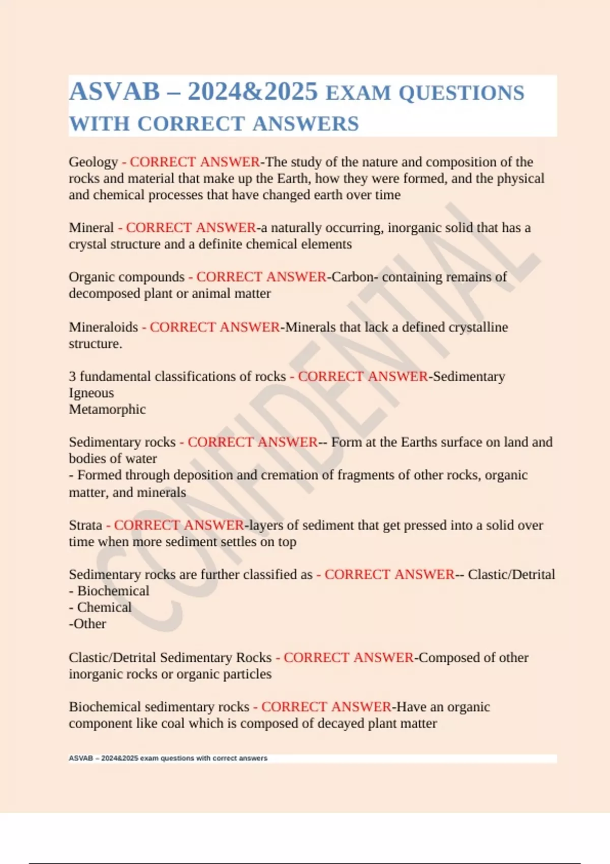 ASVAB – 2024&2025 EXAM QUESTIONS WITH CORRECT ANSWERS. - ASVAB - Stuvia US