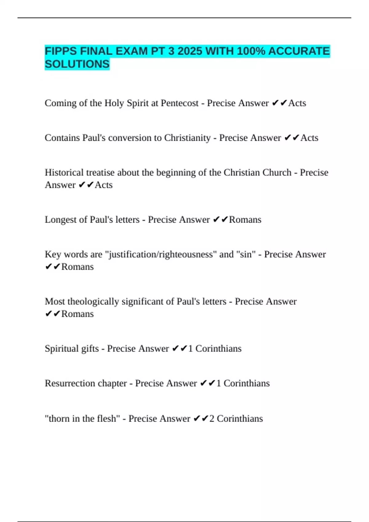 FIPPS FINAL EXAM PT 3 2025 WITH 100% ACCURATE SOLUTIONS - FIPPS - Stuvia US