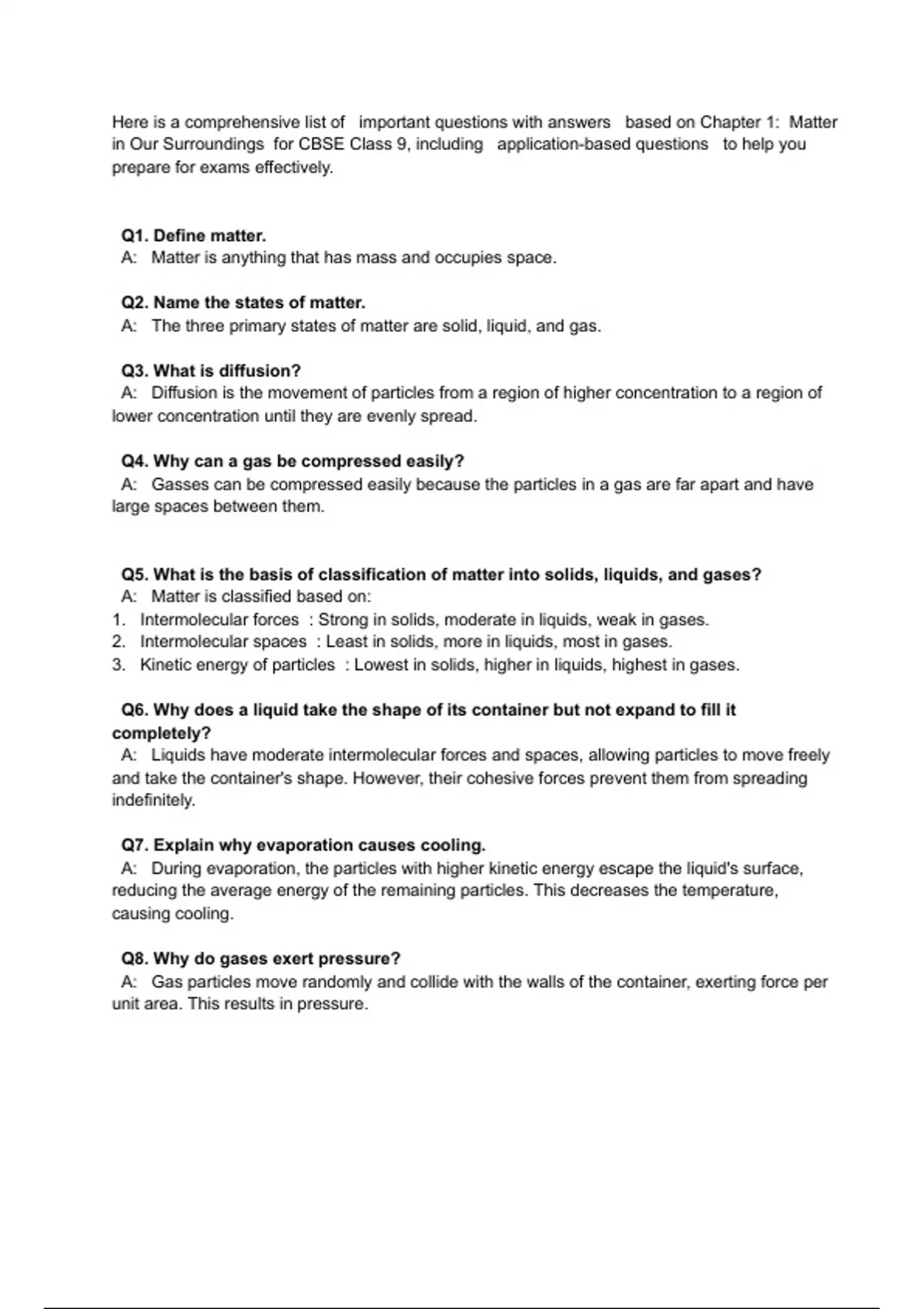 Chemistry Unveiled: Matter in Our Surroundings | Class 9 CBSE Chapter 1 ...