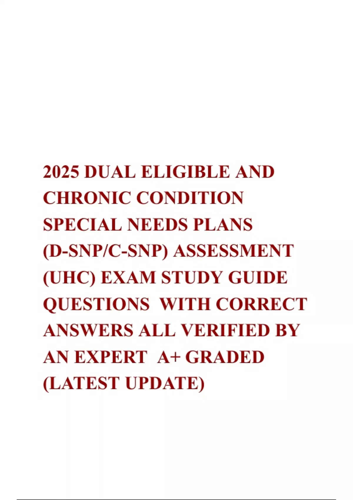 2025 Dual Eligible and Chronic Condition Special Needs Plans (D-SNP/C ...